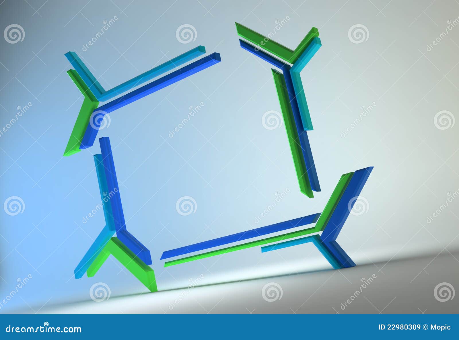 3d abstract frame stock illustration. Illustration of book - 22980309