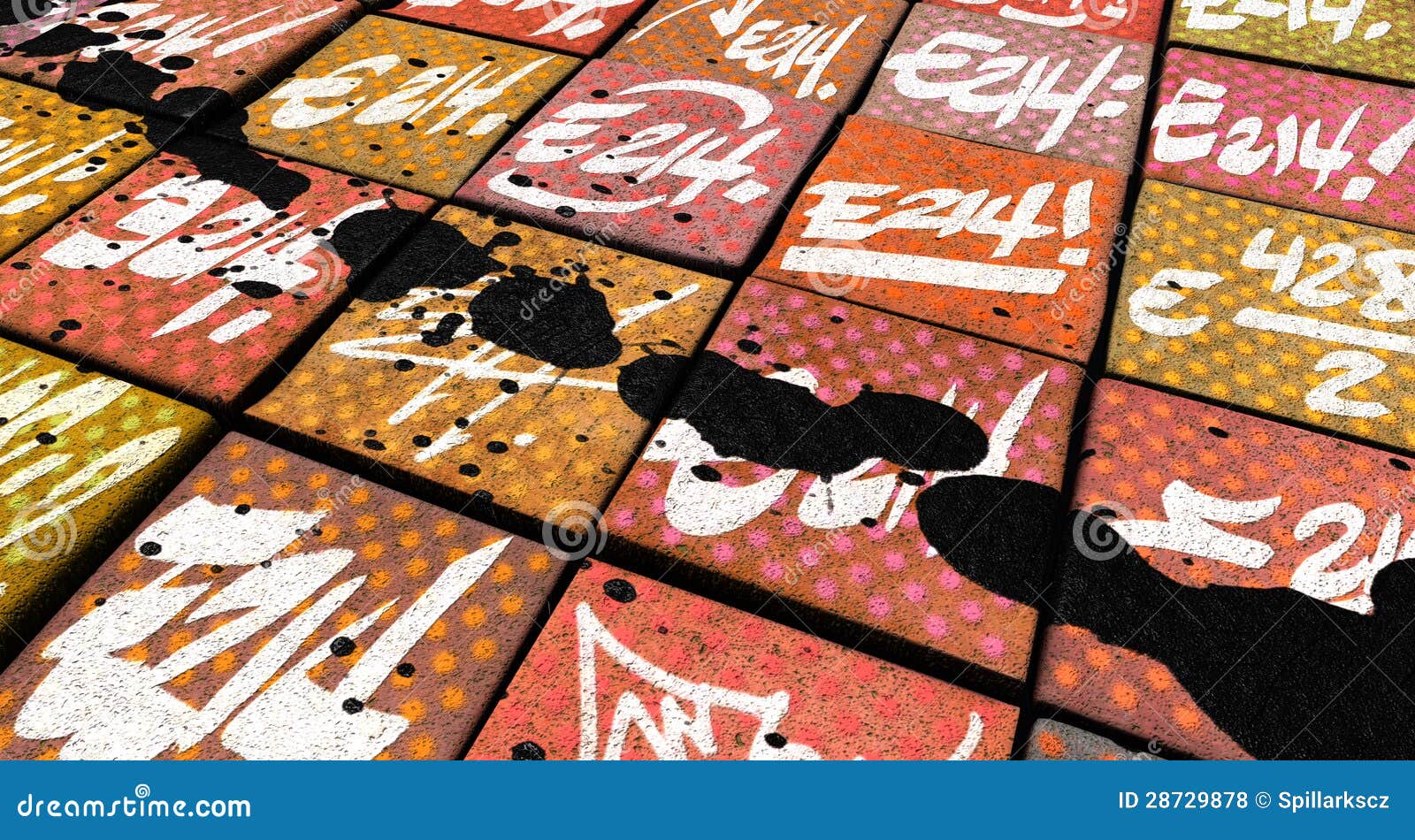 3d Abstract Graffiti Spray Tag Backdrop in Multiple Color Stock Photo ...