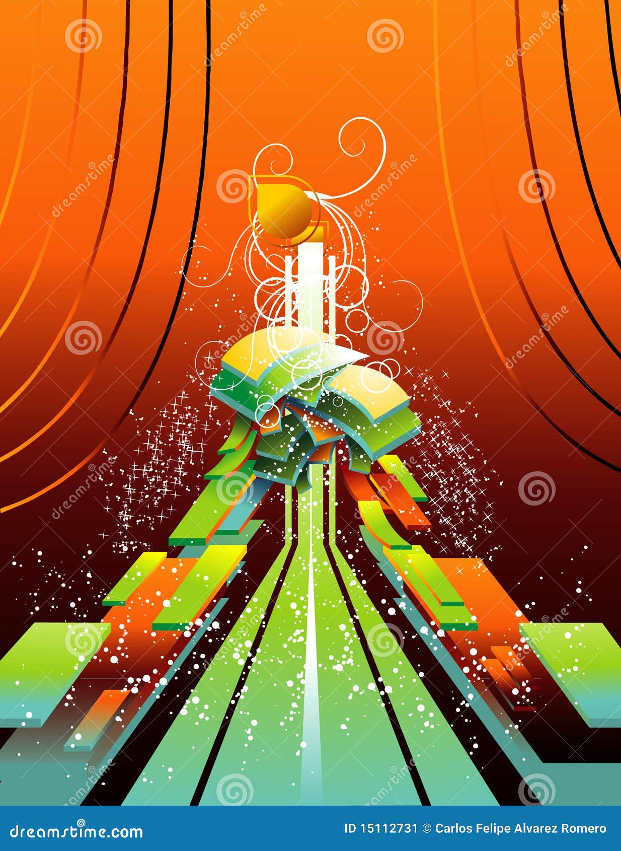 3d abstract illustration stock vector. Illustration of background ...