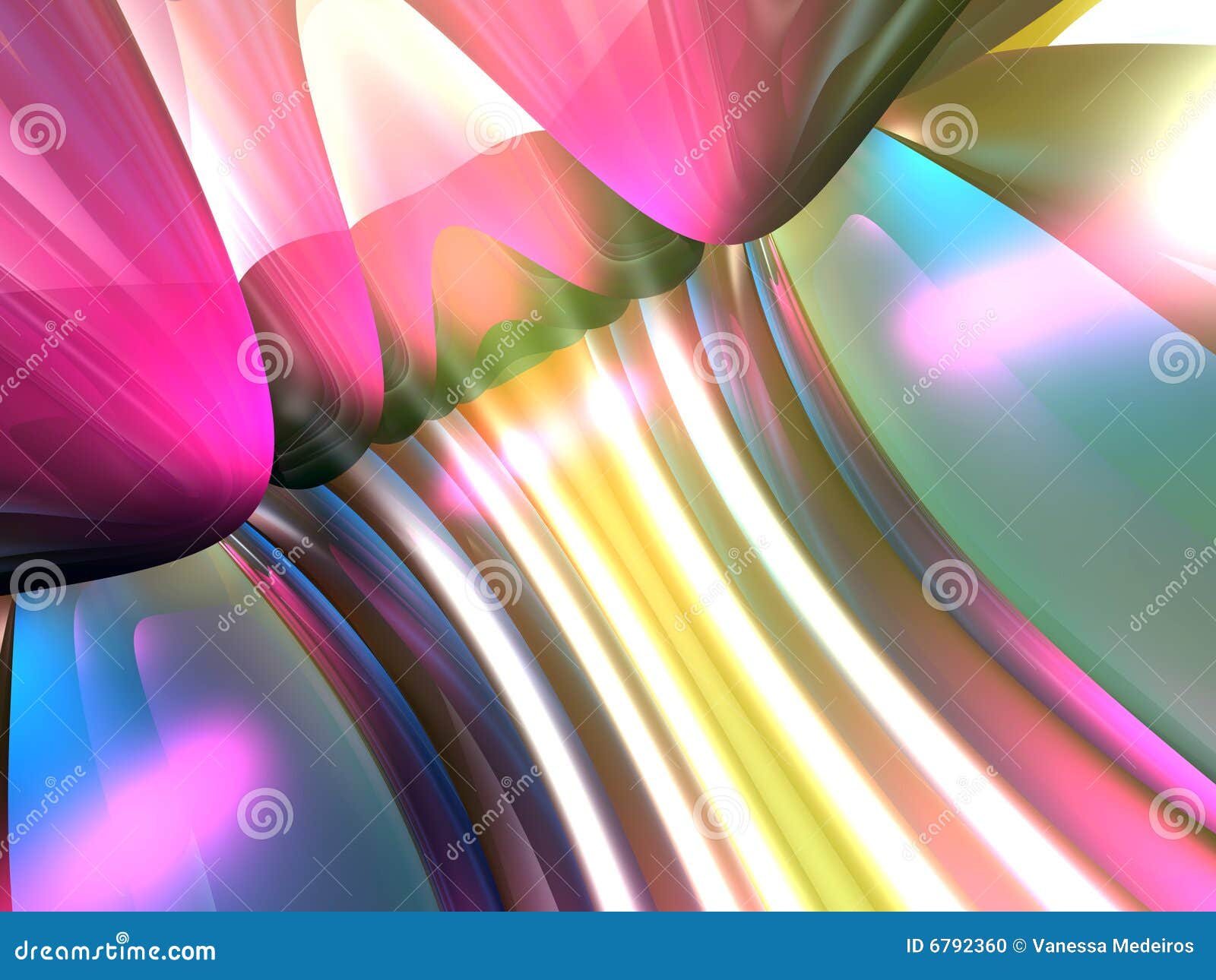 Pink With Yellow Flowers For Headers And Footers, Watercolor Painting ...