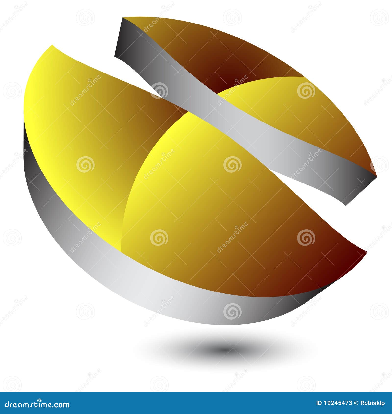 3d abstract logo stock vector. Illustration of reflection - 19245473