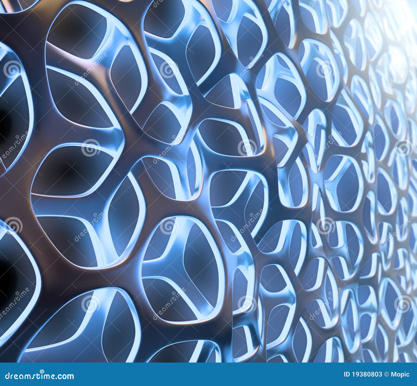 3D abstract mesh structure stock illustration. Illustration of blue ...