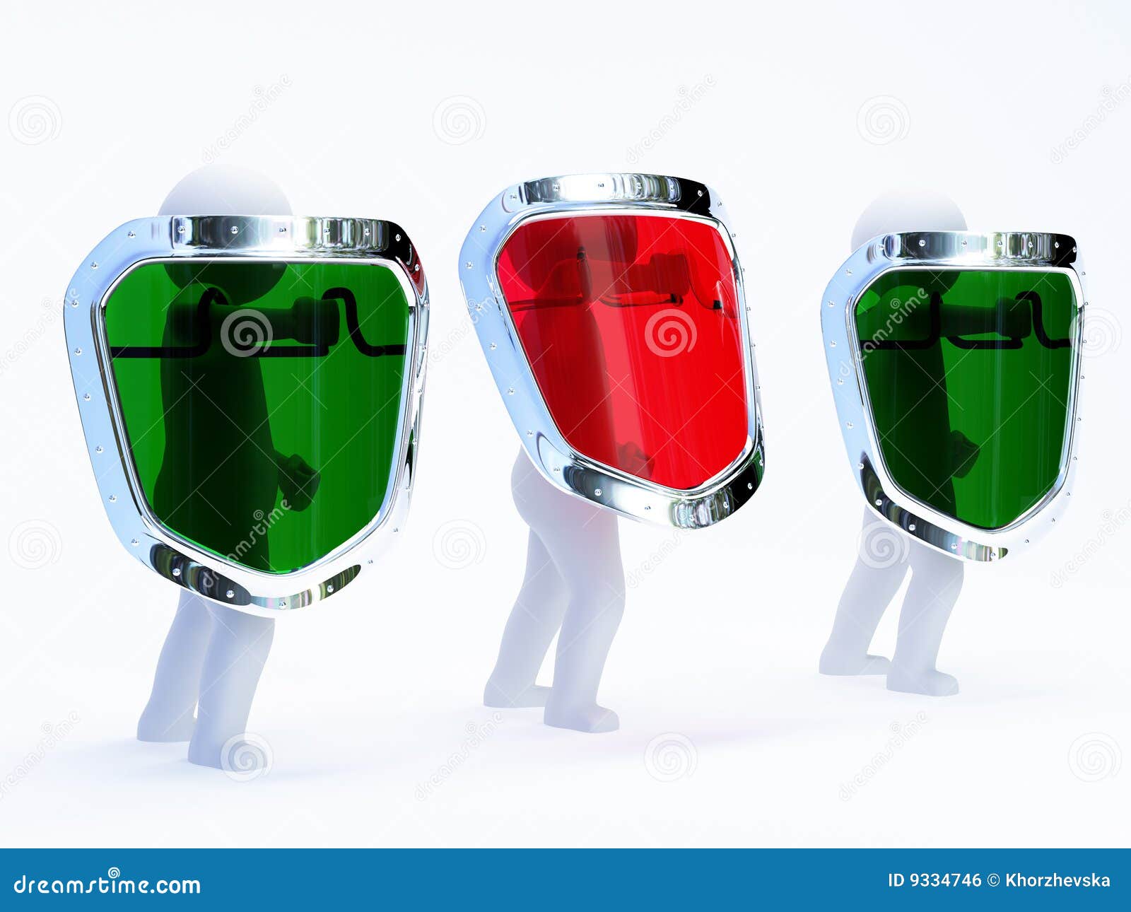 3d abstract security team stock illustration. Illustration of abstract ...