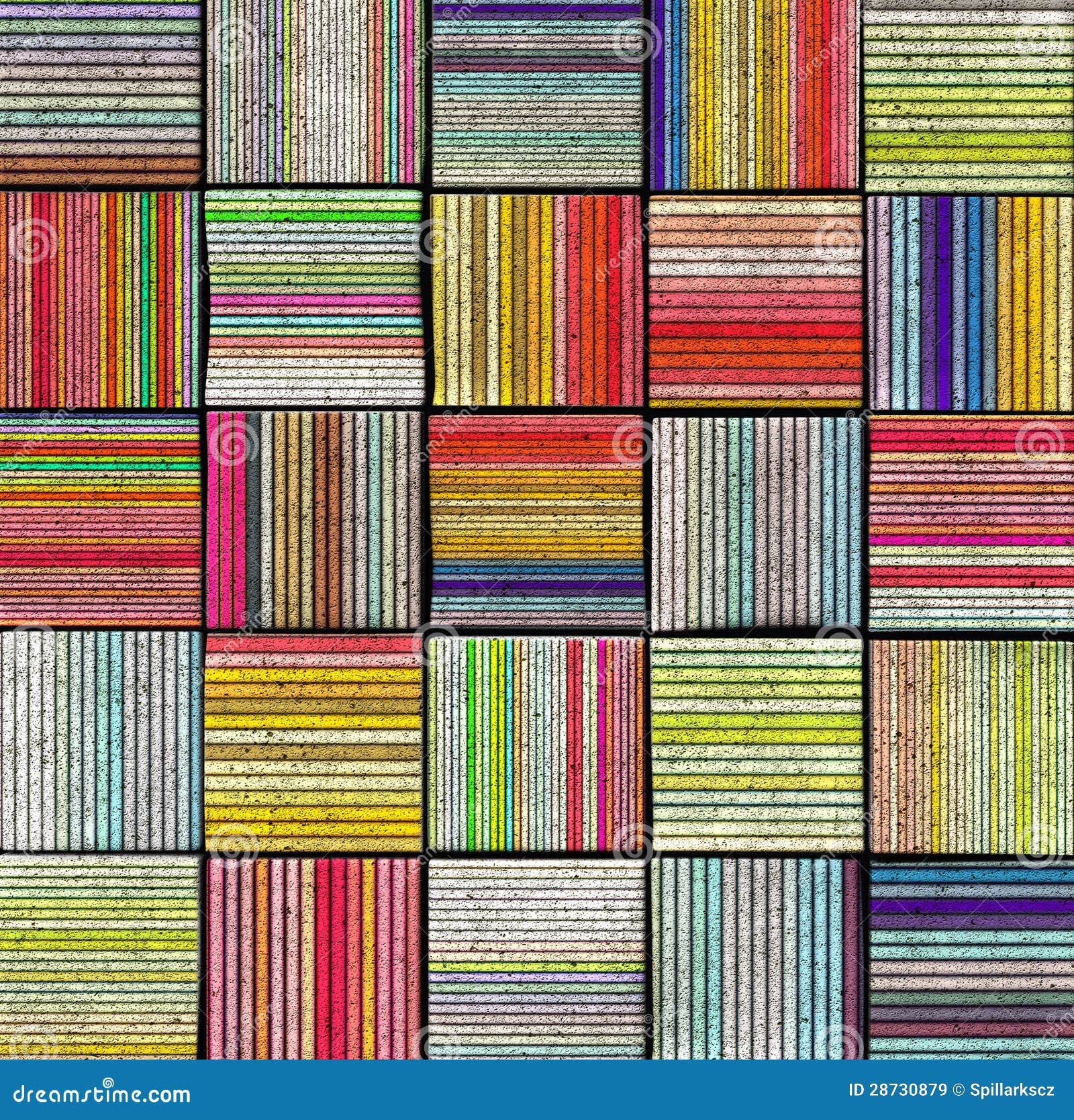 3d Abstract Striped Tile Backdrop in Rainbow Color Stock Image - Image ...