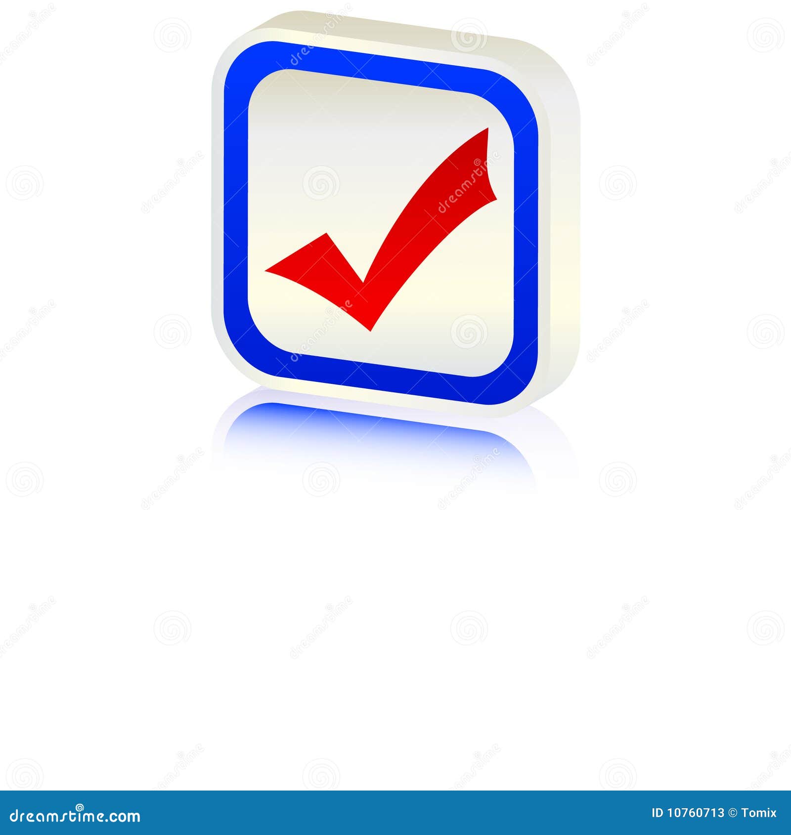 3d accept symbol stock vector. Illustration of response - 10760713