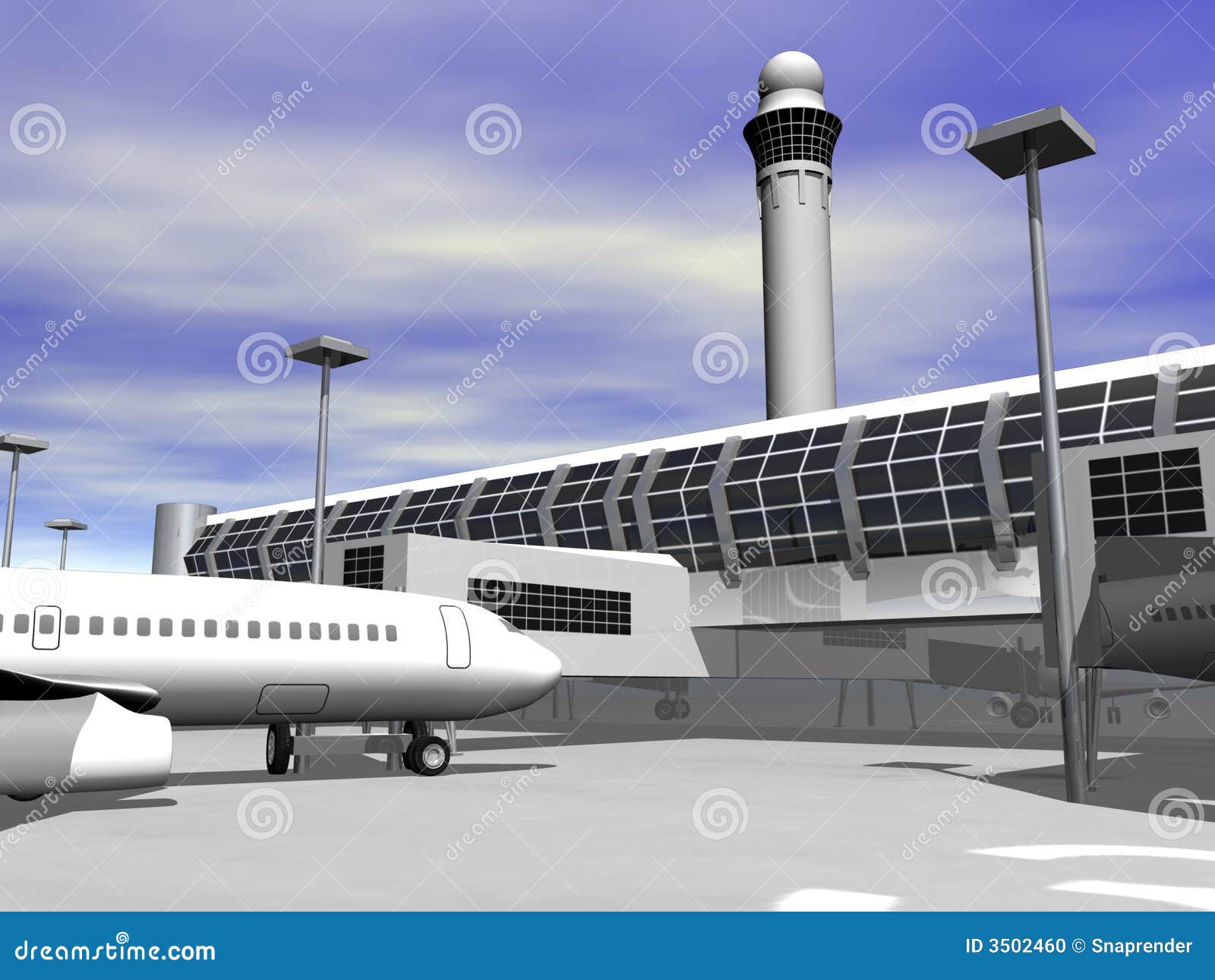 Airport Terminal Background Vector Illustration | CartoonDealer.com ...