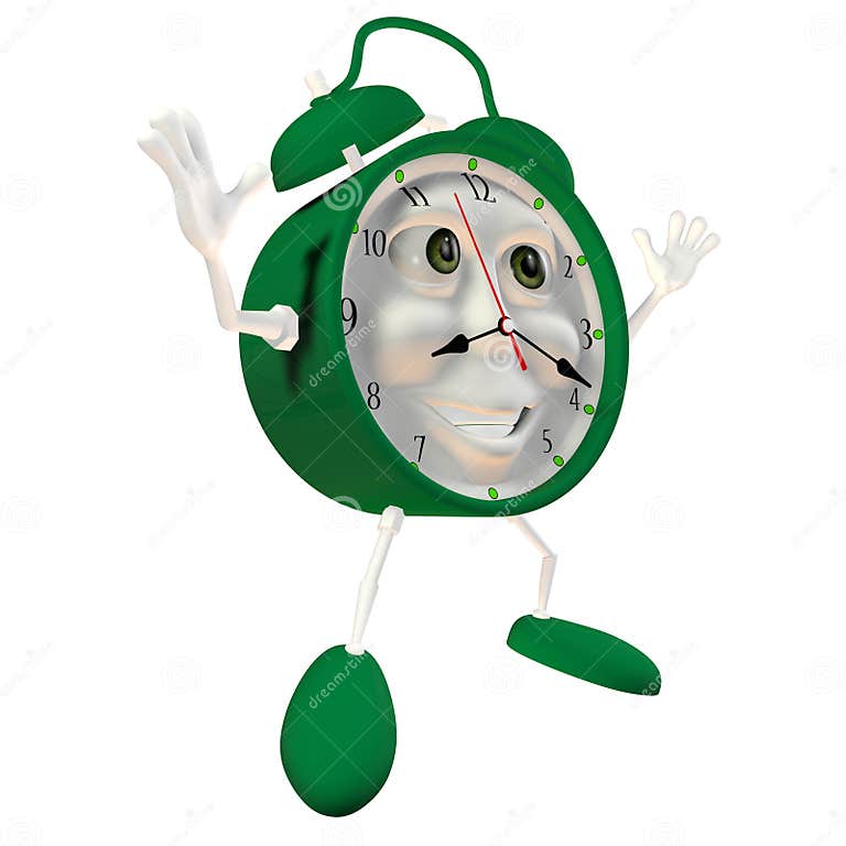 3D Alarm clock jump stock illustration. Illustration of deadline - 21722509