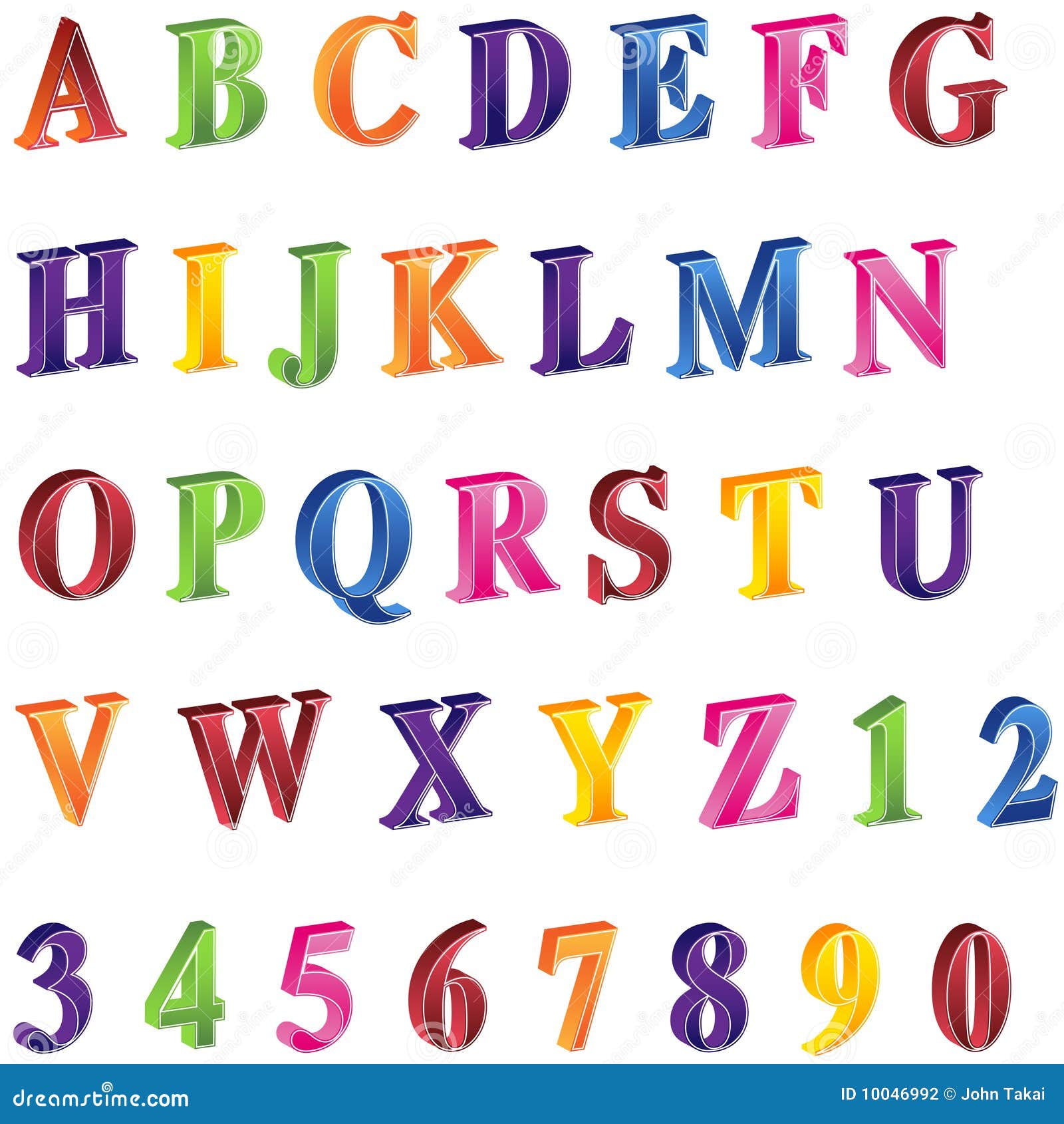 3D Alphabet stock vector. Illustration of icon, alphabet - 10046992