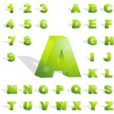 3d alphabet. stock vector. Illustration of calligraphy - 12753106