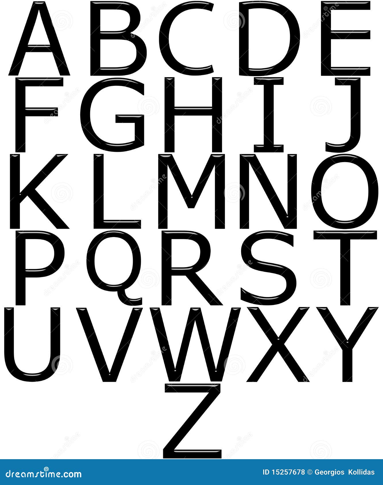 3D Alphabet stock illustration. Illustration of clipart - 15257678