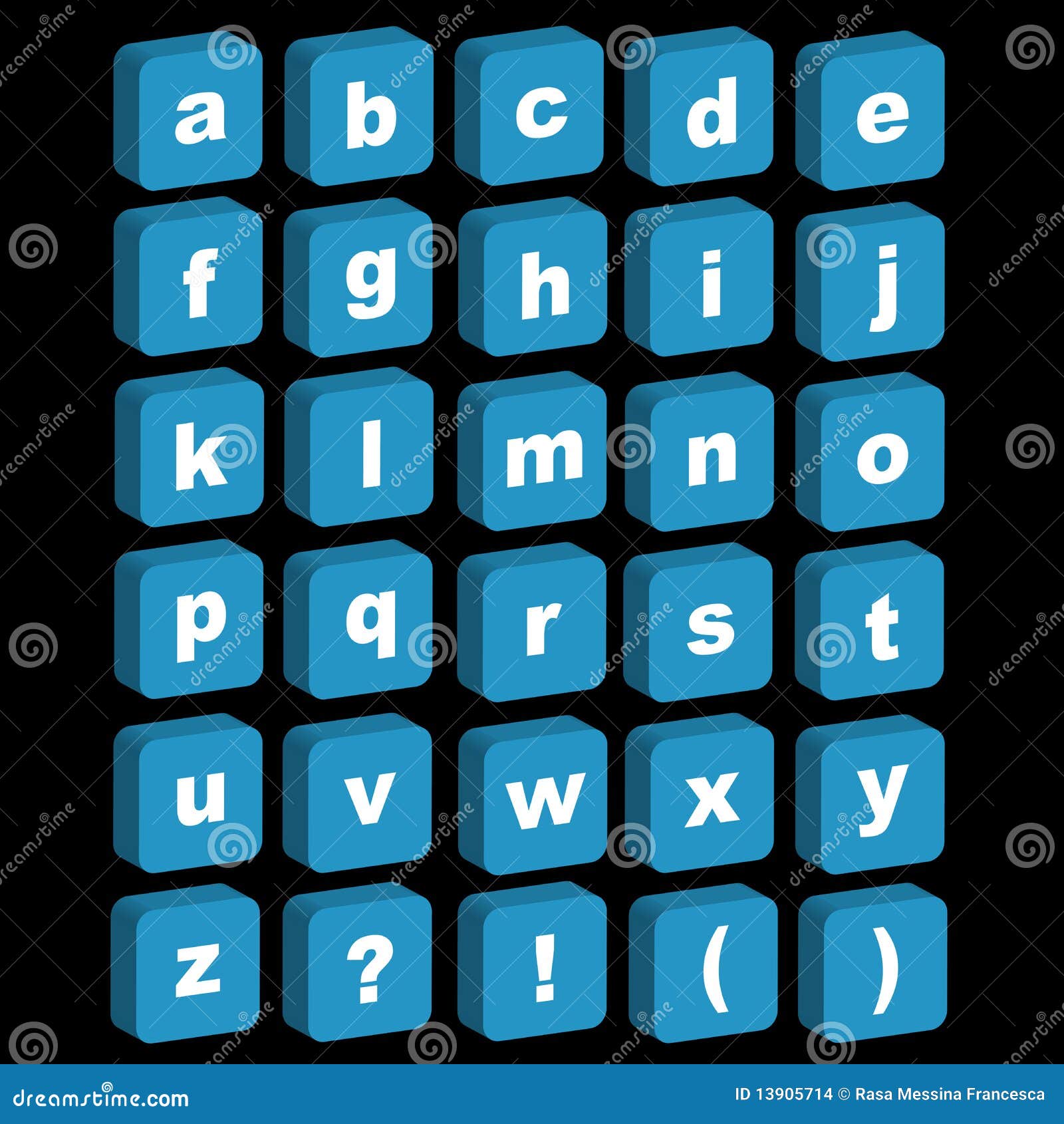 3D Alphabet Icons - Lowercase Vector Illustration | CartoonDealer.com ...