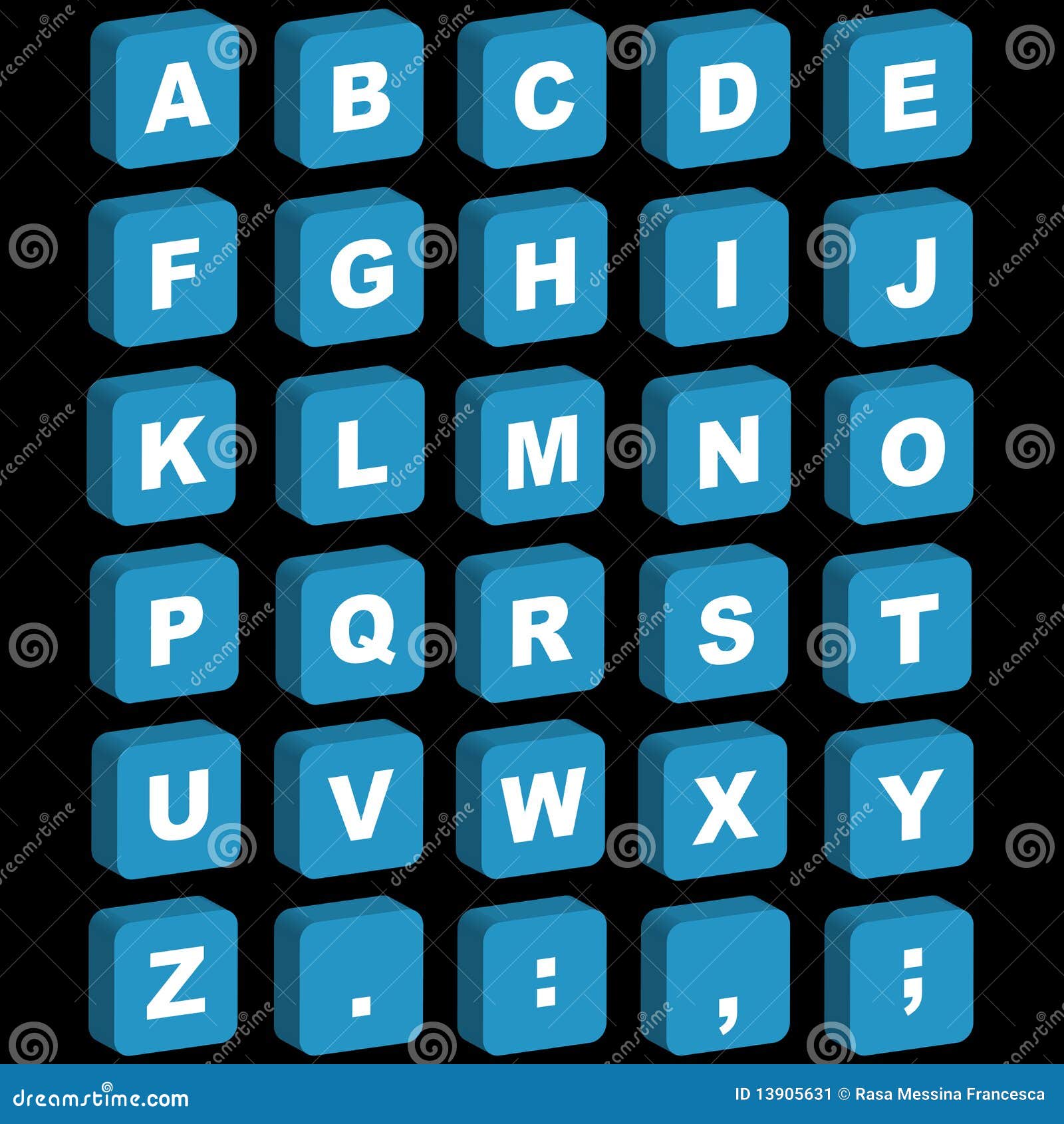 3D Alphabet Icons - Uppercase Stock Vector - Illustration of letter ...