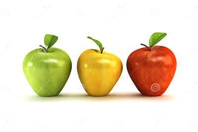 3d apples stock illustration. Illustration of multi, rendering - 4167253