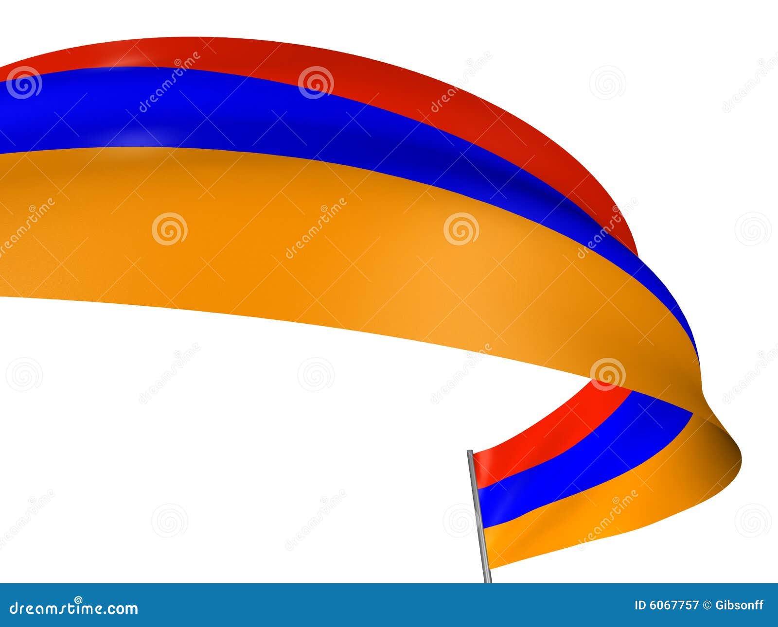 3D Armeense vlag stock illustratie. Illustration of stof - 6067757