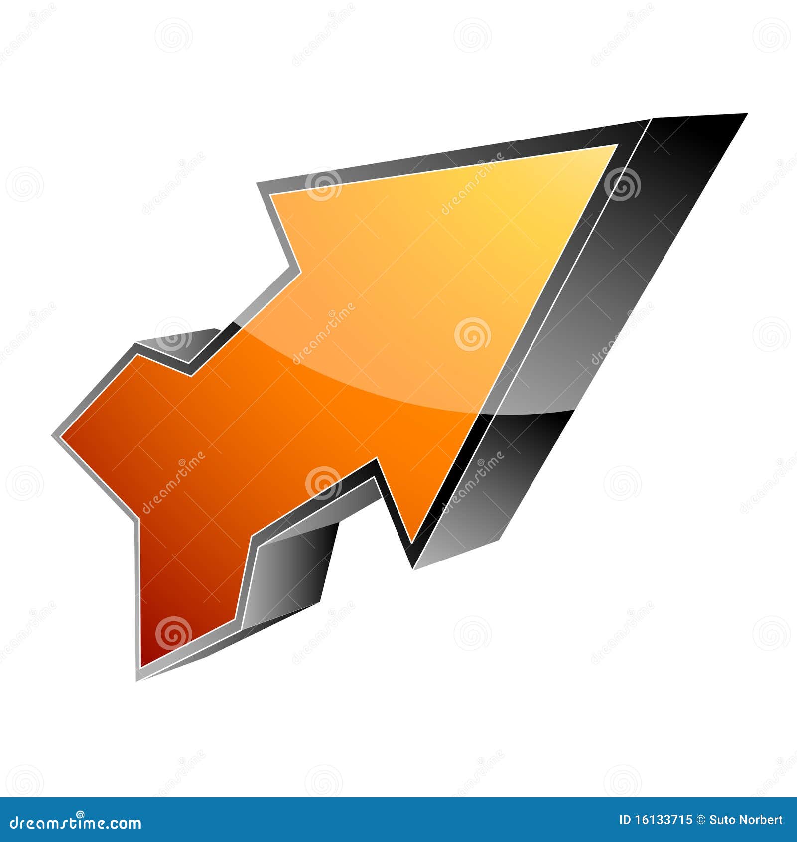 3d arrow stock vector. Illustration of digital, direction - 16133715