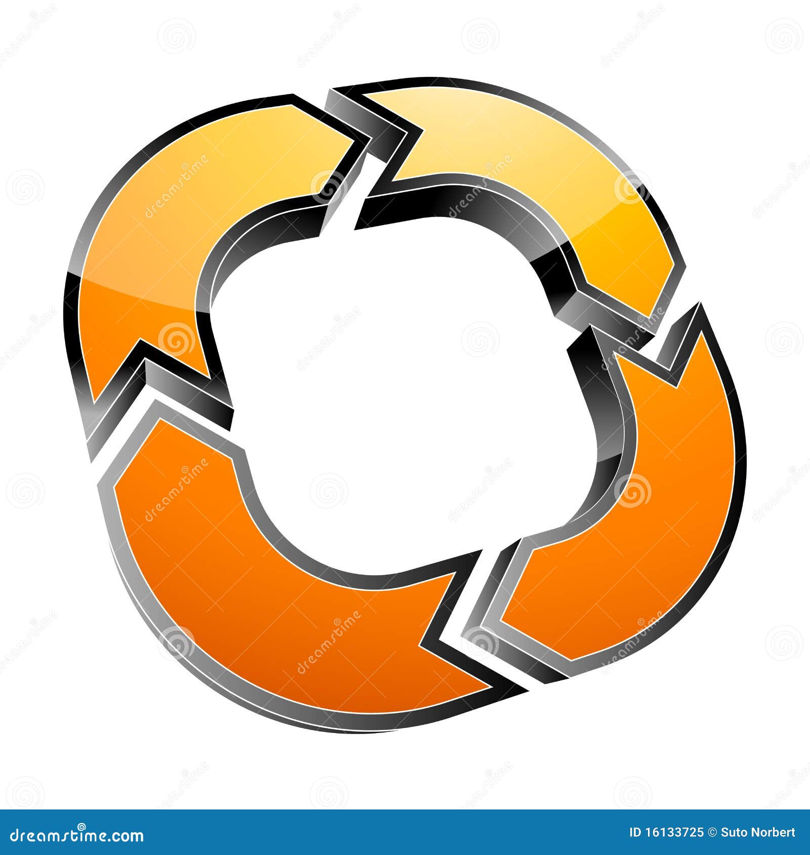 3d arrow stock vector. Illustration of glossy, modern - 16133725