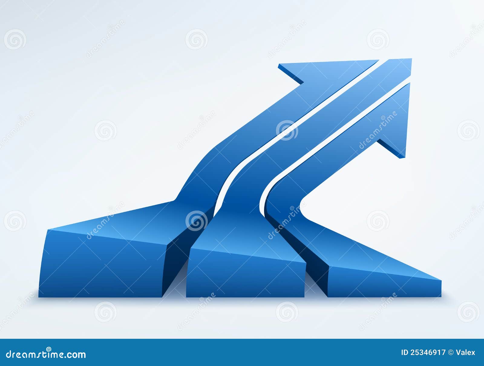 3d arrow stock vector. Illustration of blue, abstract - 25346917