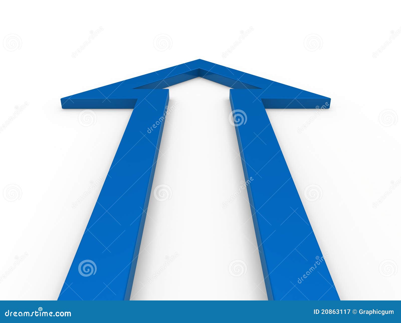 3d arrow blue up stock illustration. Illustration of business - 20863117