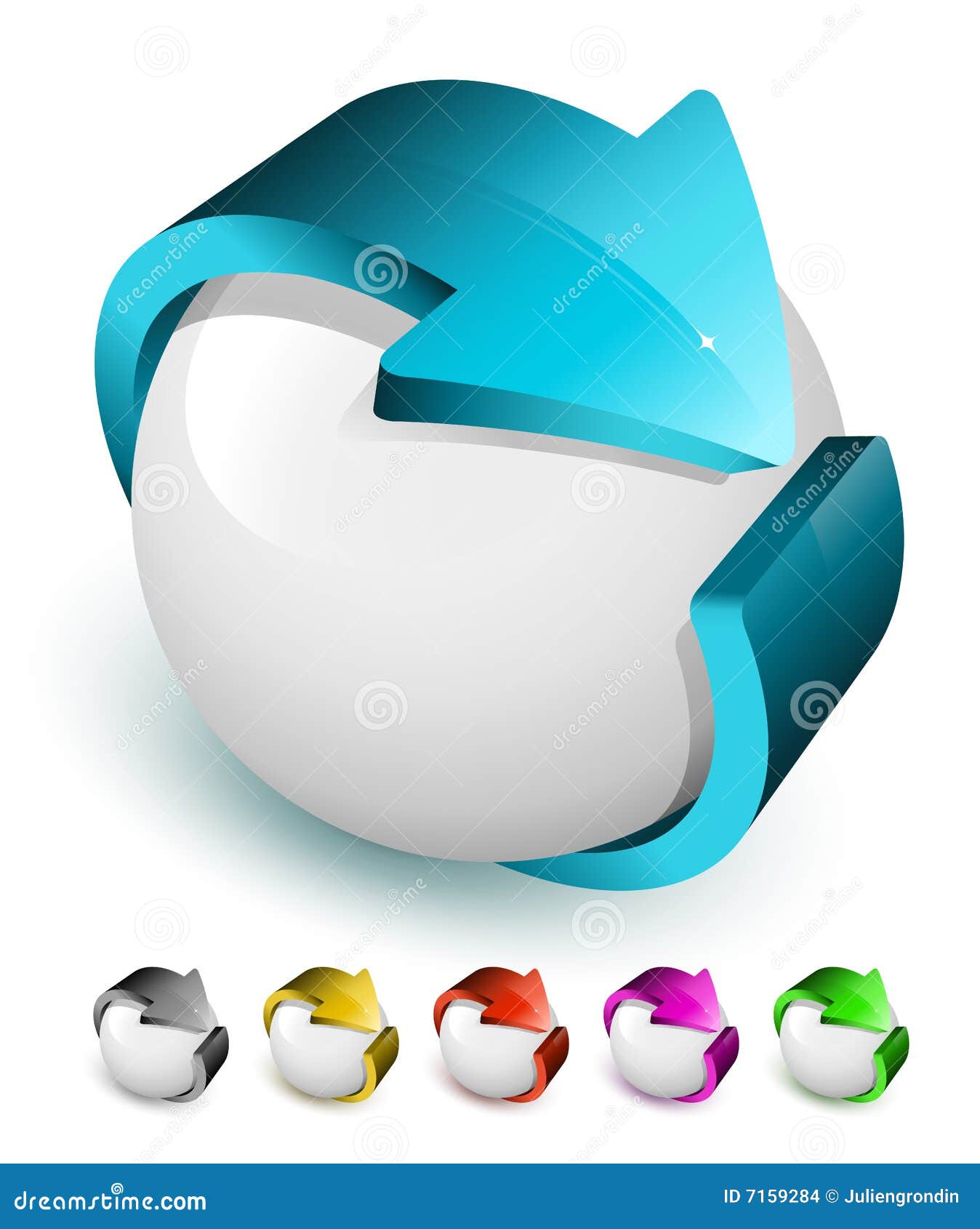 3D arrow icon stock vector. Illustration of ball, futuristic - 7159284