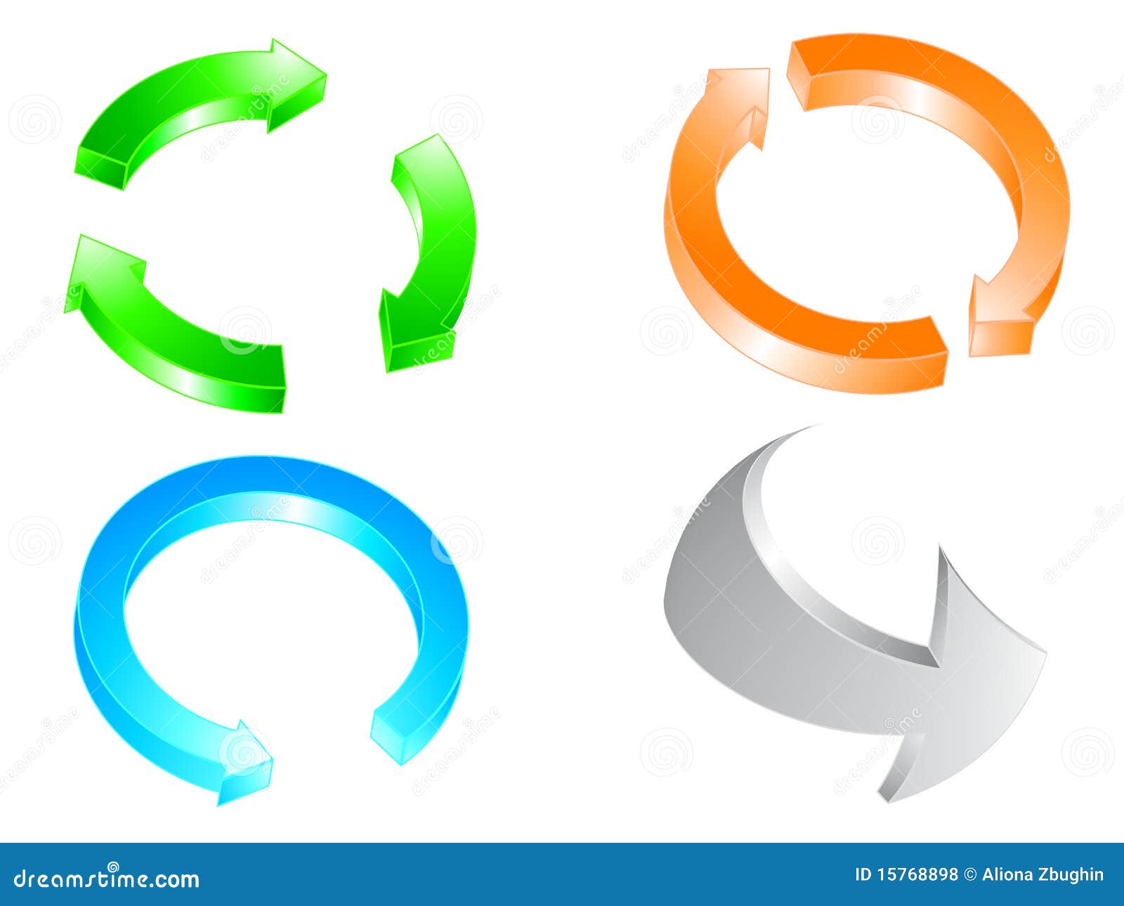 3d arrow set stock vector. Illustration of graphic, circular - 15768898