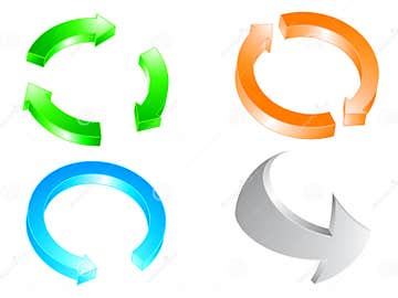 3d arrow set stock vector. Illustration of graphic, circular - 15768898