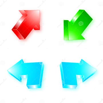 3d arrow set stock vector. Illustration of glossy, arrow - 15769326