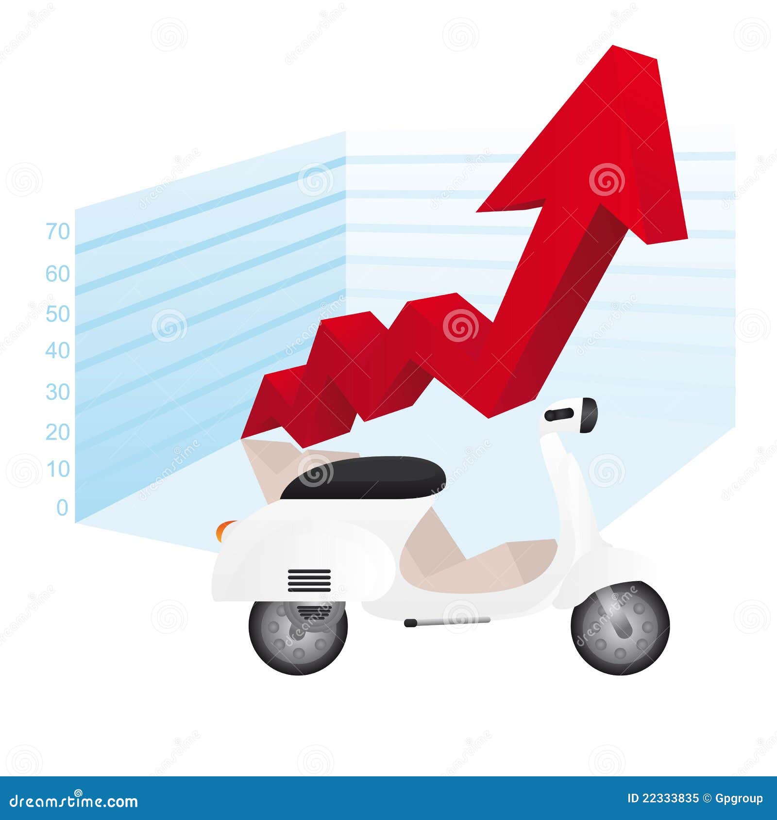 3d arrow up stock vector. Illustration of diagram, accounting - 22333835