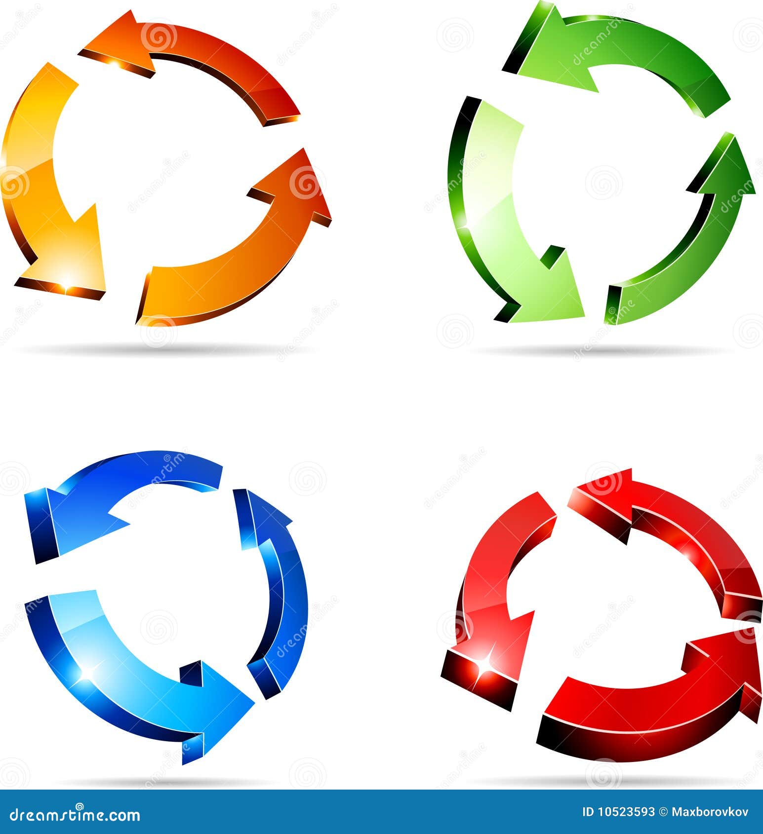 3d arrows. stock vector. Illustration of orange, shadow - 10523593