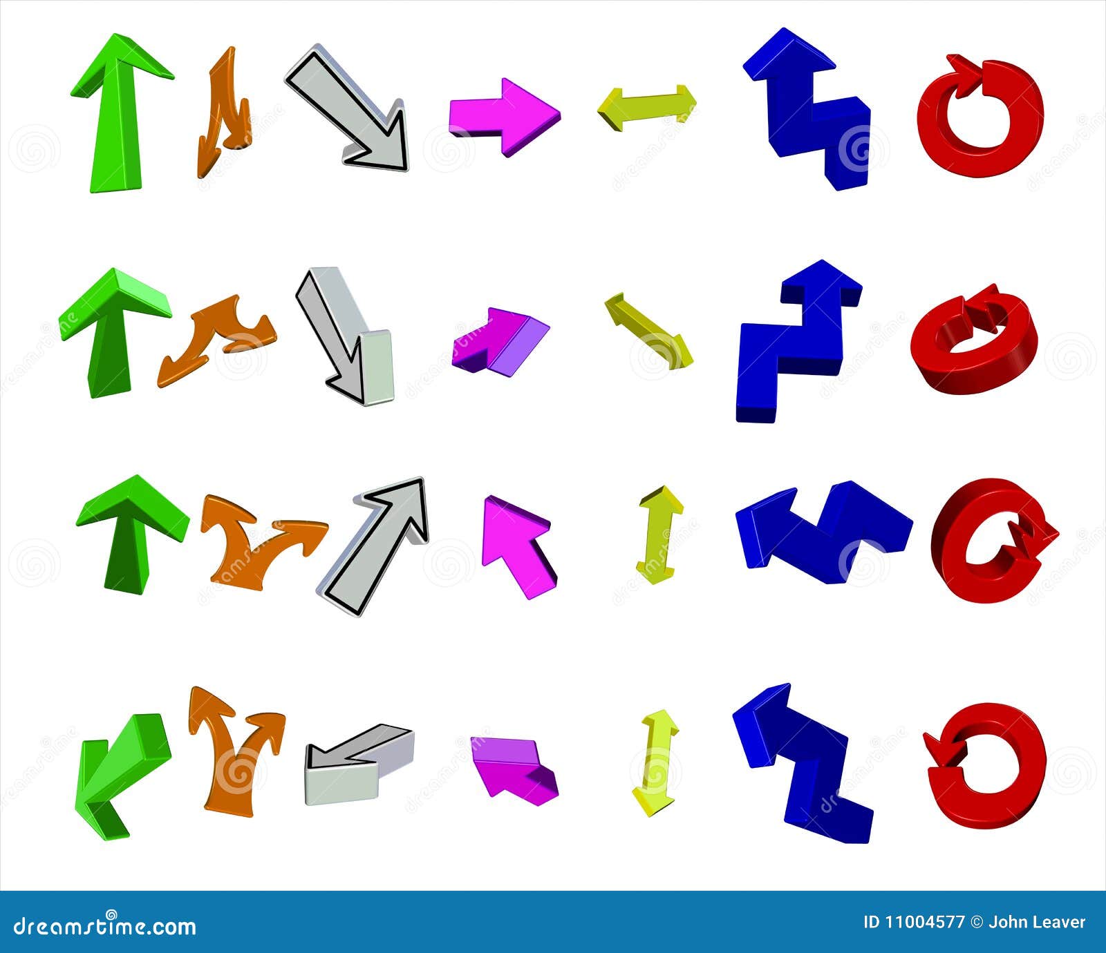 3D arrows stock illustration. Illustration of design - 11004577