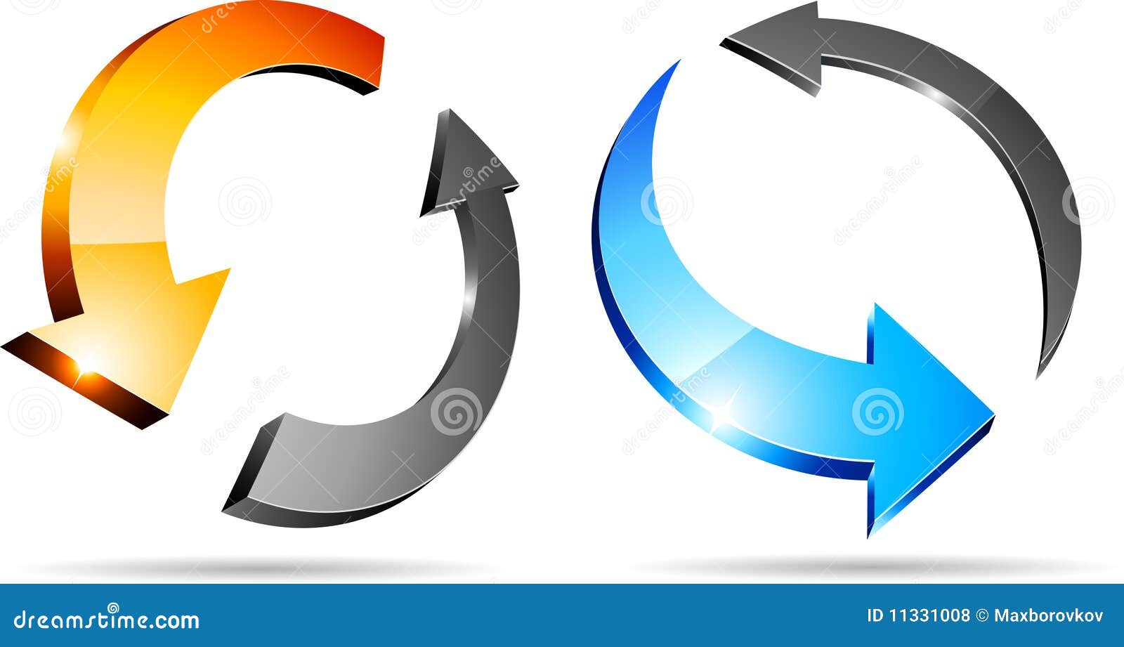 3d arrows. stock vector. Illustration of refresh, graphic - 11331008