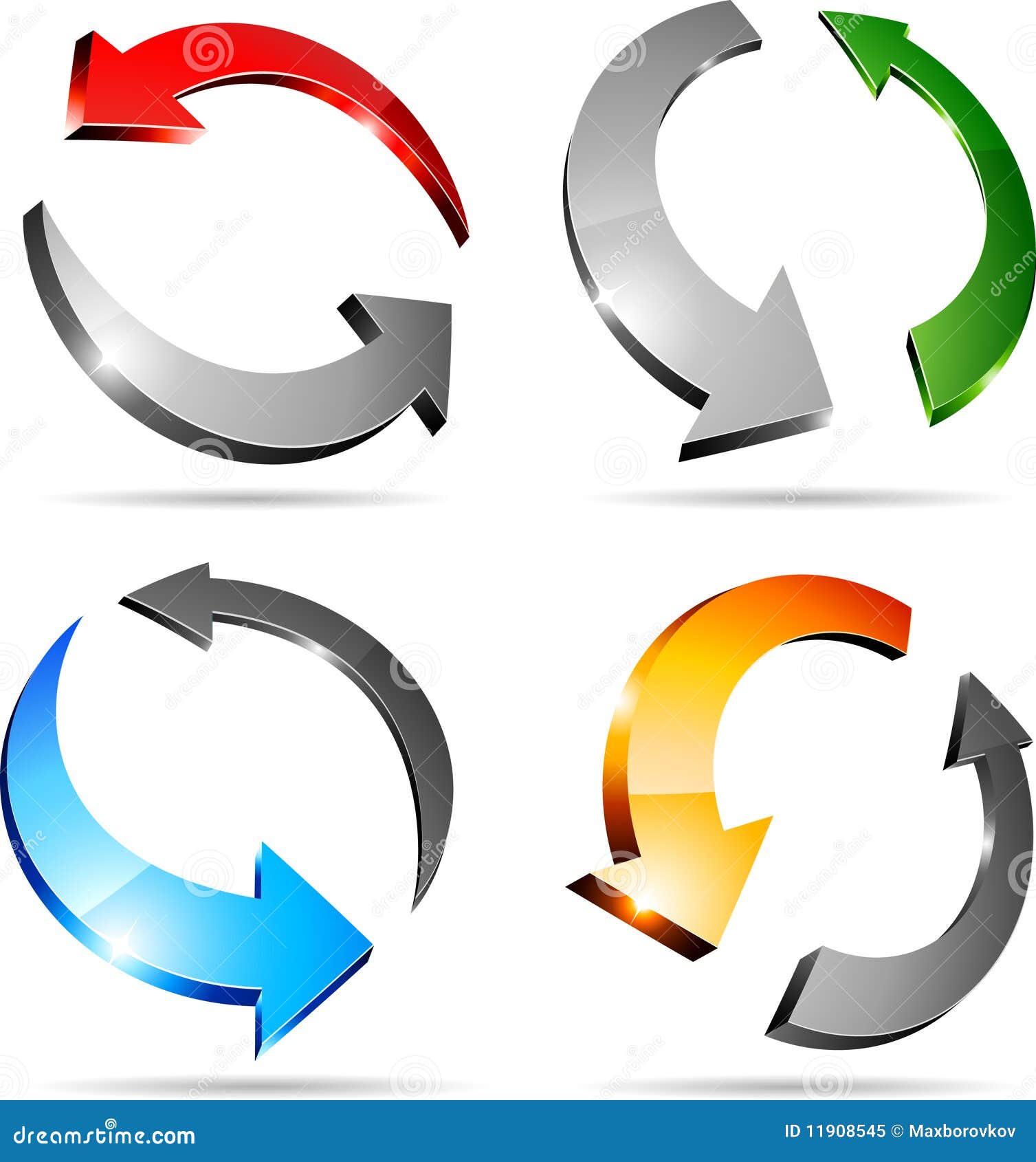 3d arrows. stock vector. Illustration of dimensional - 11908545