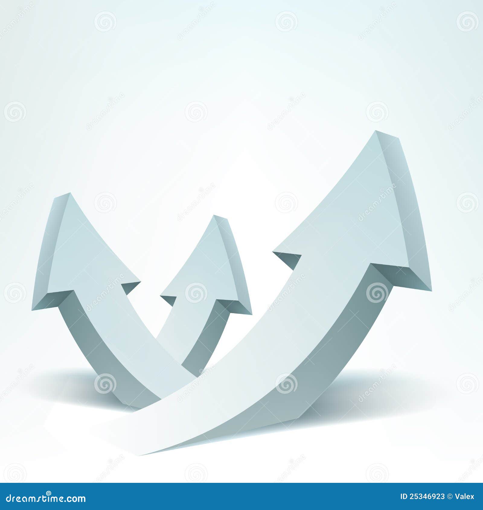 3d arrows stock vector. Illustration of marketing, presentation - 25346923
