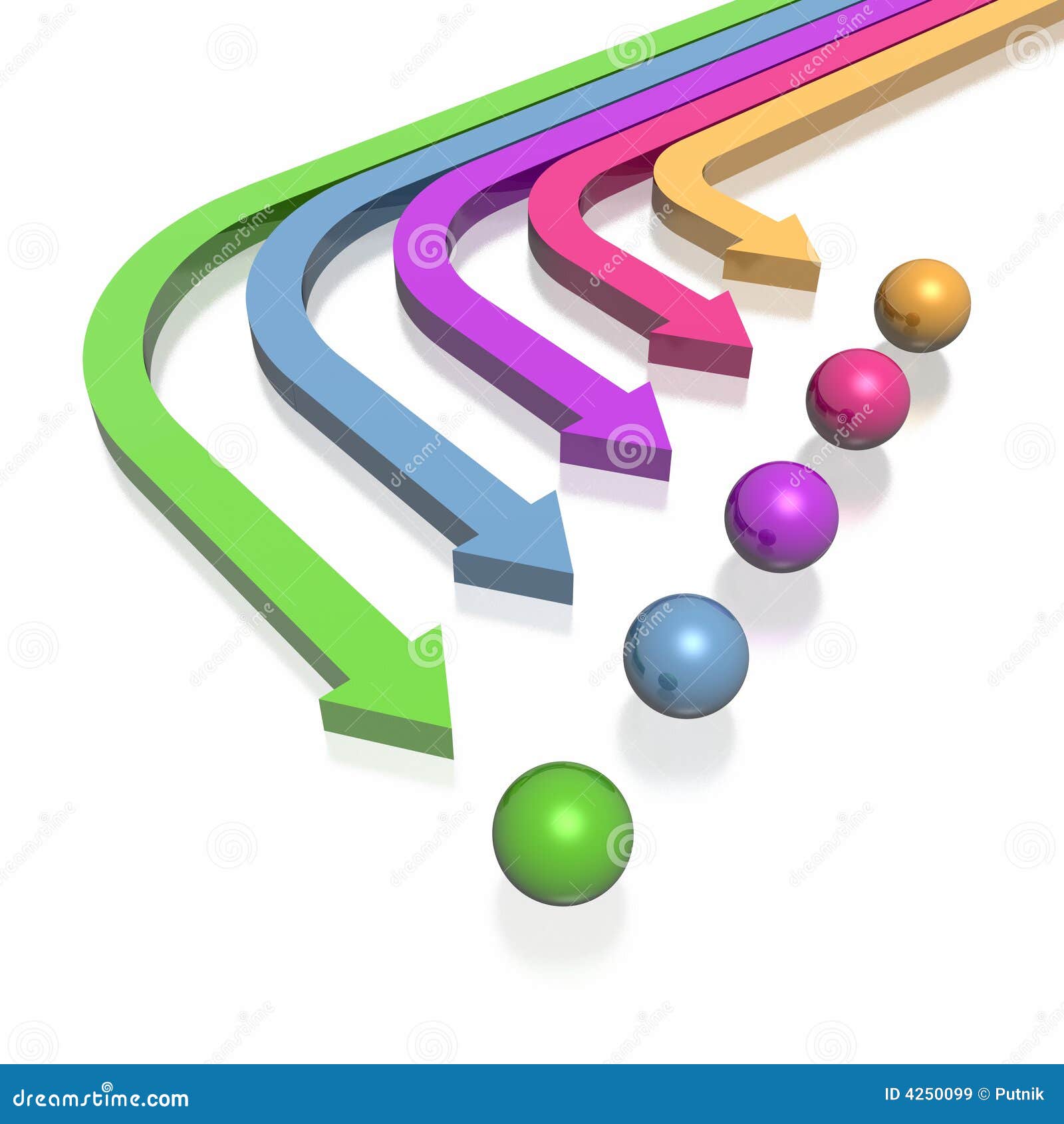 3D arrows stock illustration. Illustration of isolated - 4250099
