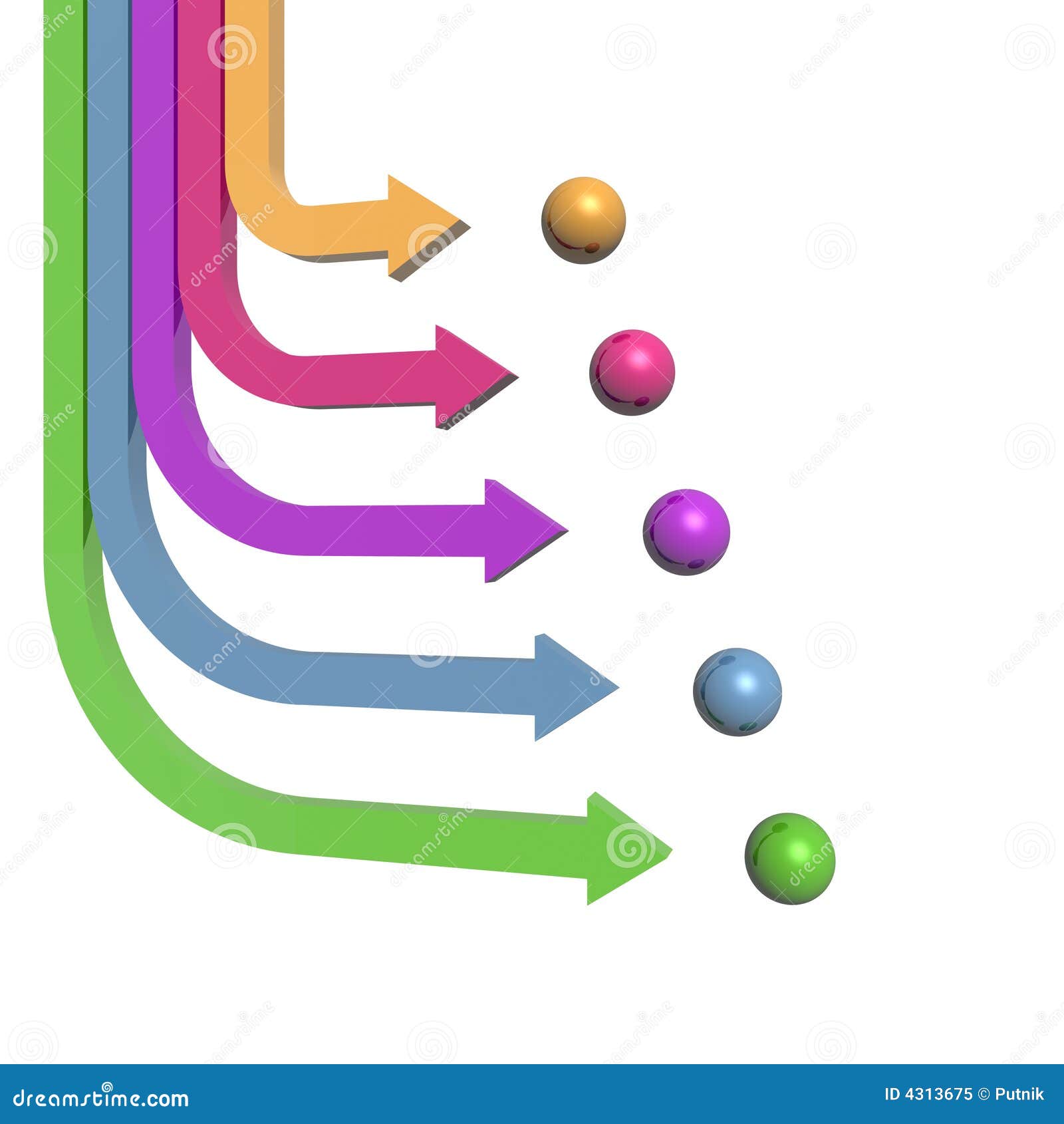 3D arrows stock illustration. Illustration of forward - 4313675