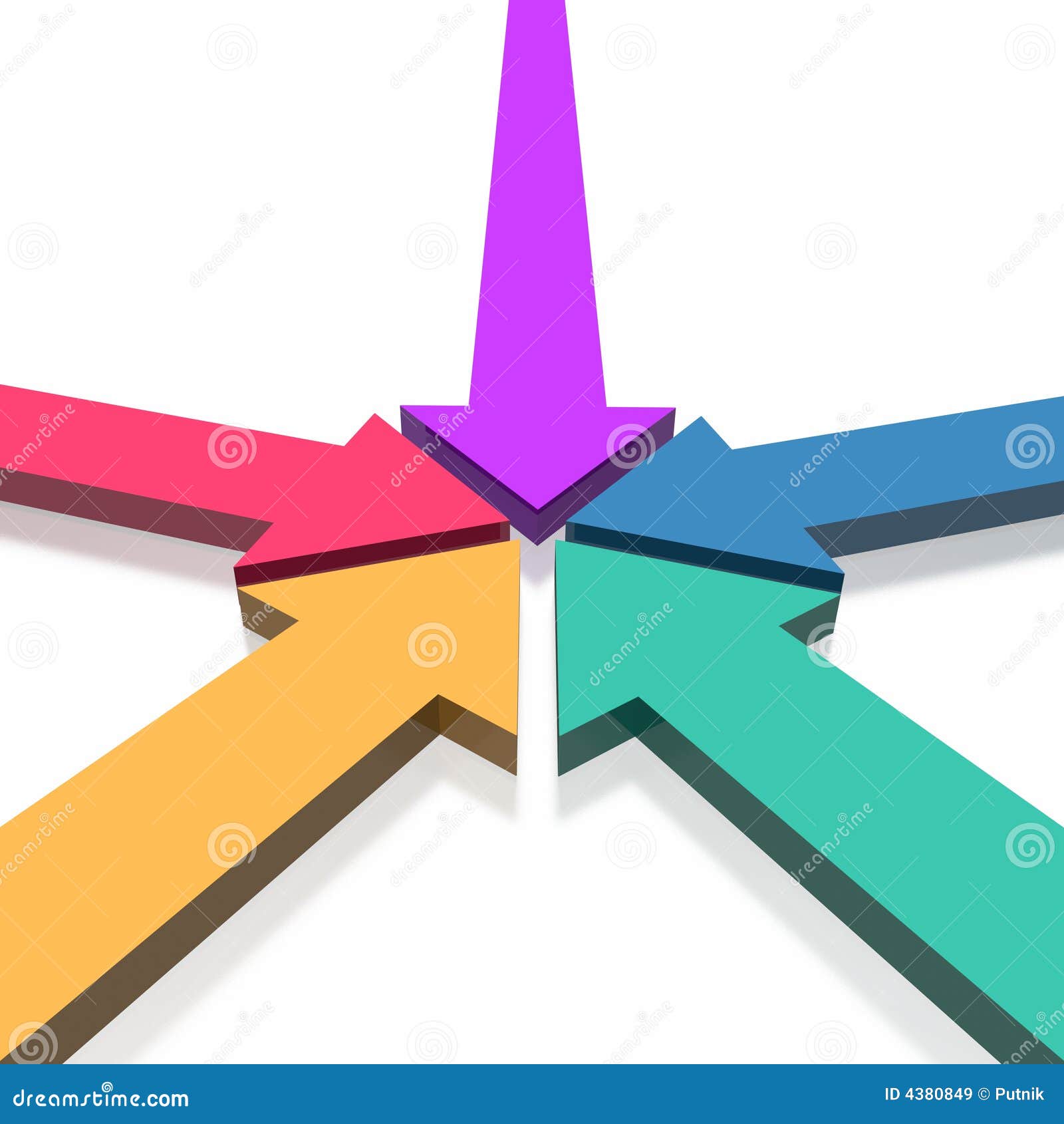 3d arrows stock illustration. Image of blue, arrows, five - 4380849