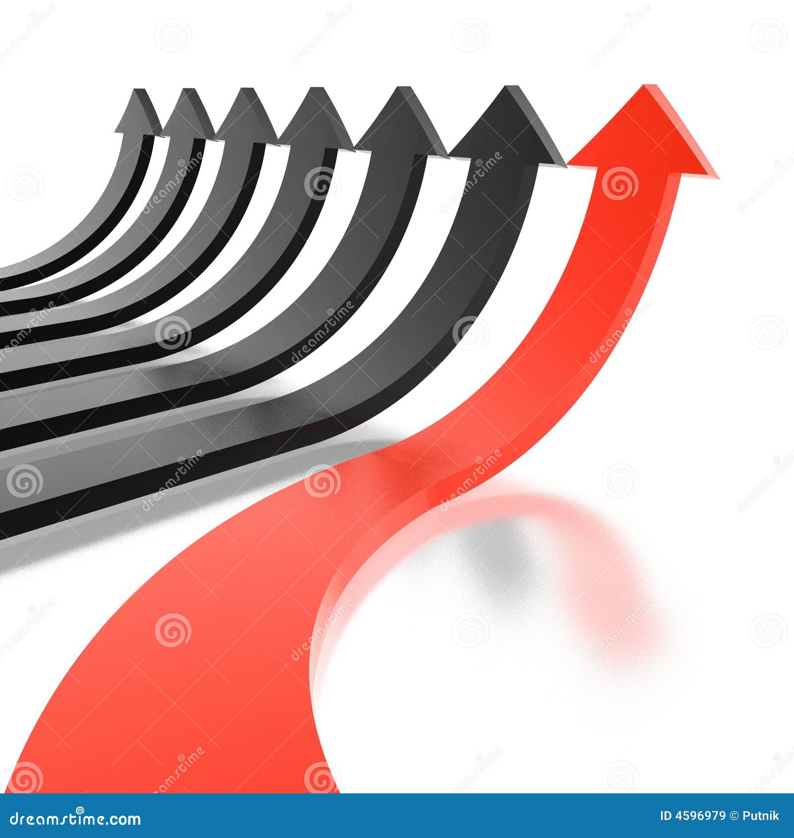 3D arrows stock illustration. Illustration of diversity - 4596979
