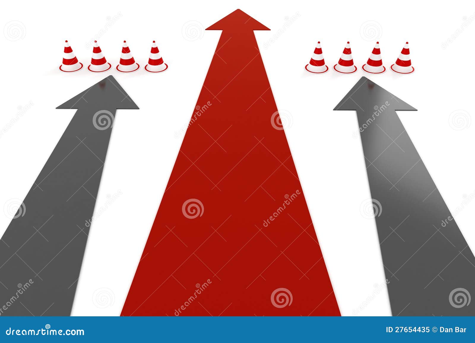 3d arrows and cones stock illustration. Illustration of element - 27654435