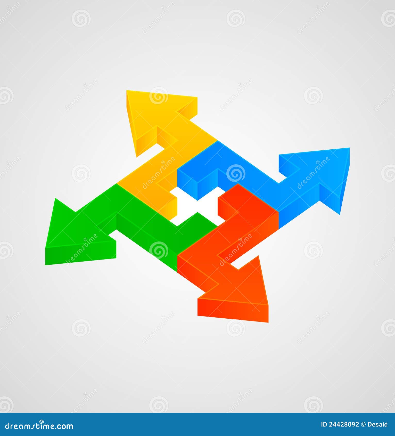 3d arrows figure stock vector. Illustration of website - 24428092