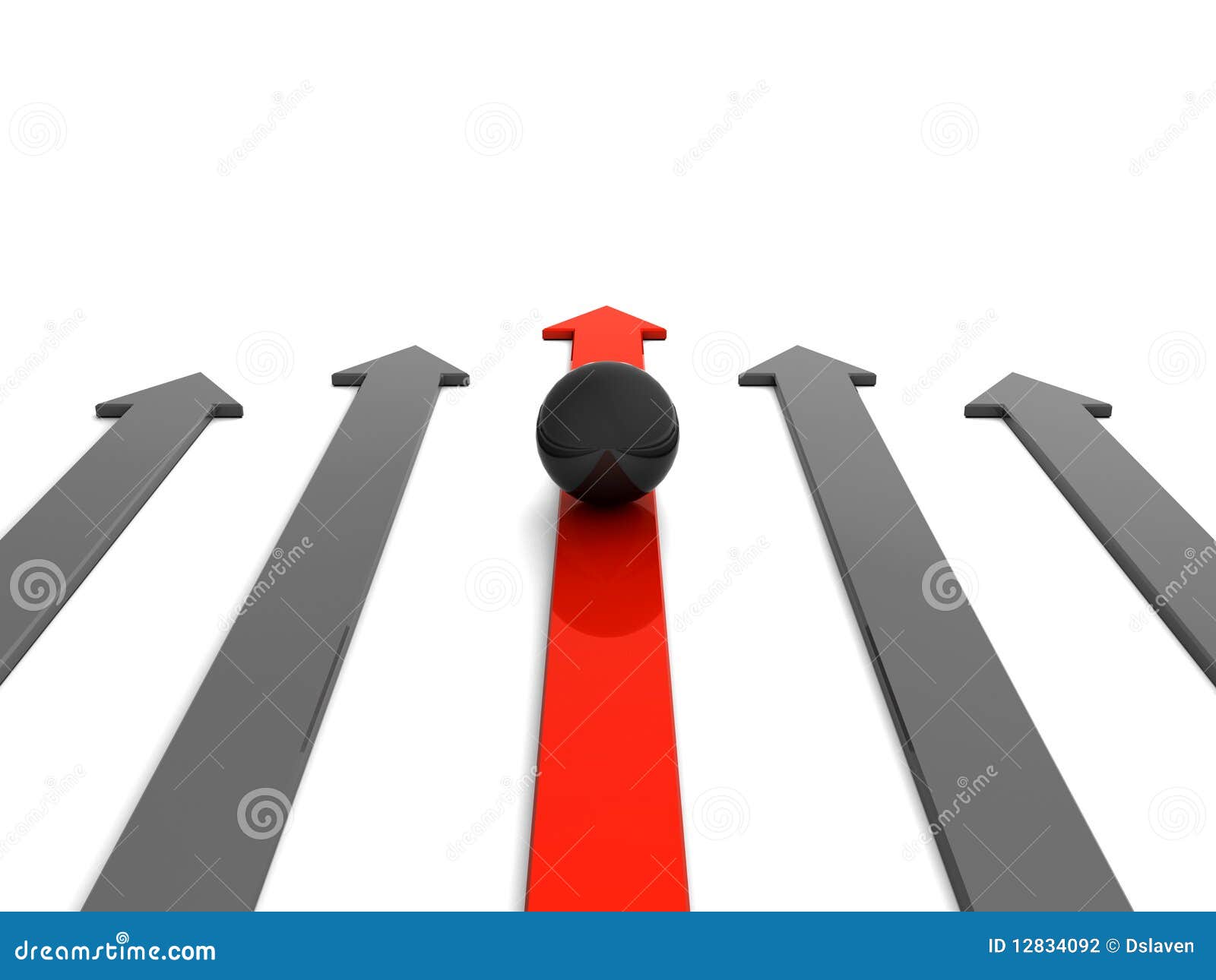 3d arrows racing stock illustration. Illustration of render - 12834092