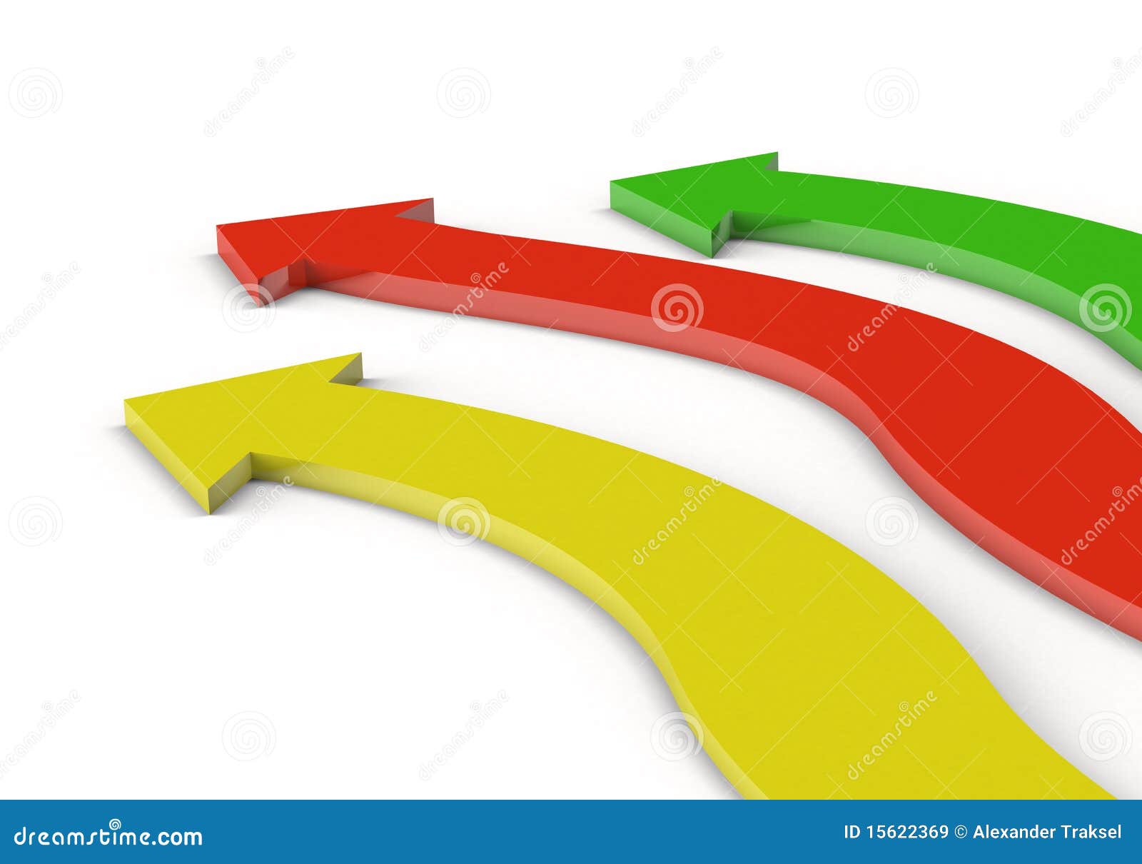 3d Arrows in Three Directions Stock Illustration - Illustration of ...