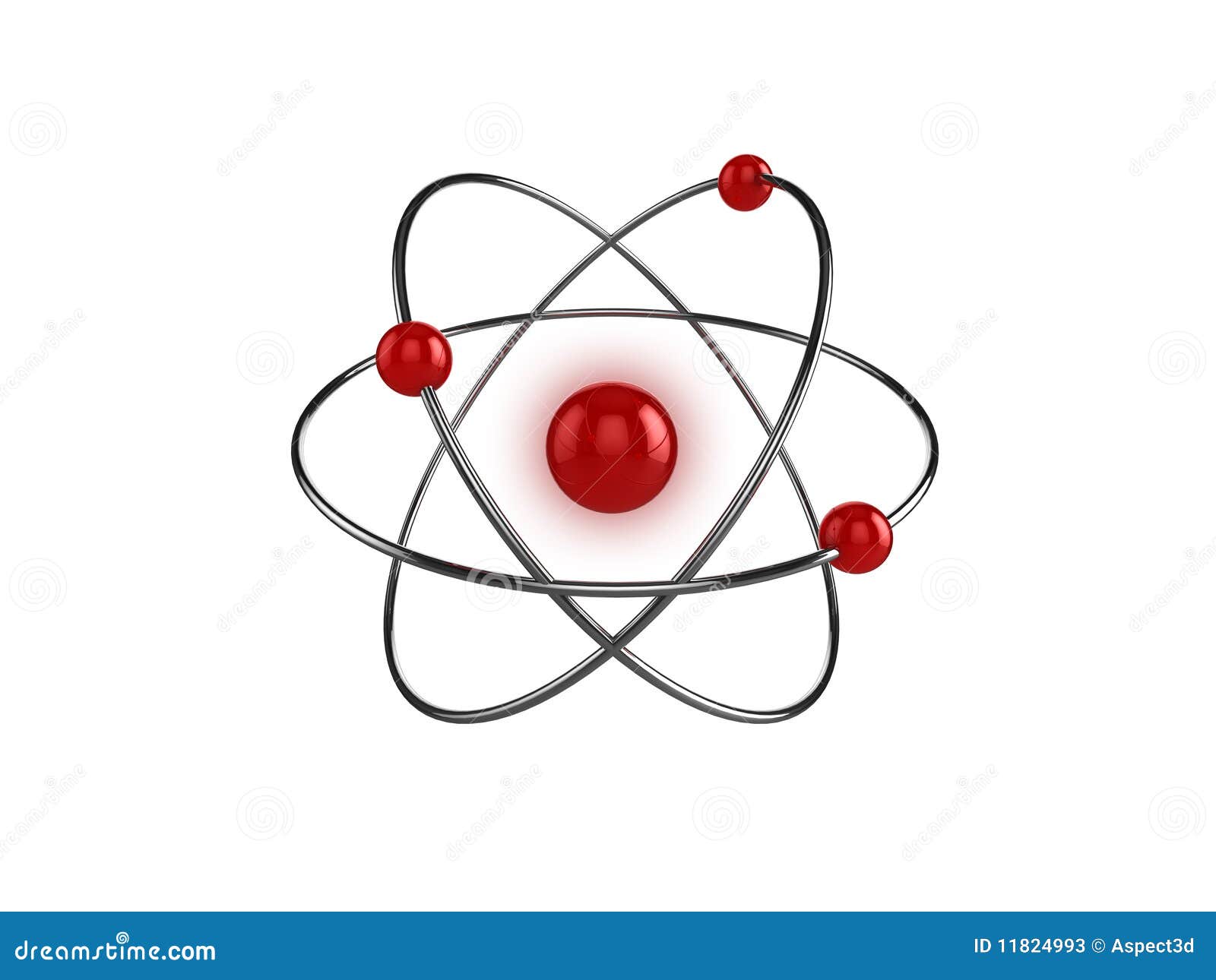 3d Atom stock illustration. Illustration of neutron, atom - 11824993