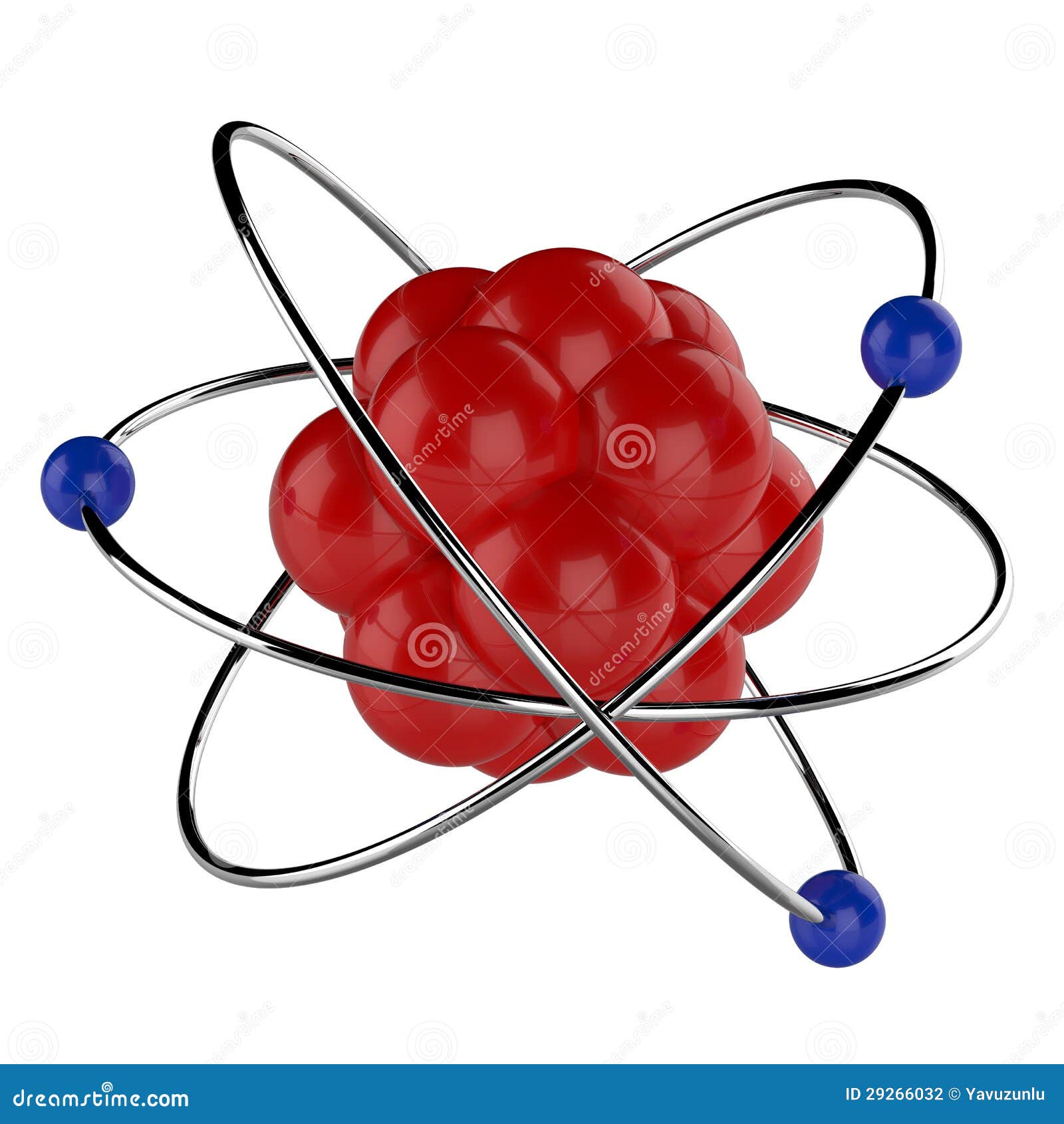 3D Atom stock illustration. Illustration of atomic, chemistry - 29266032