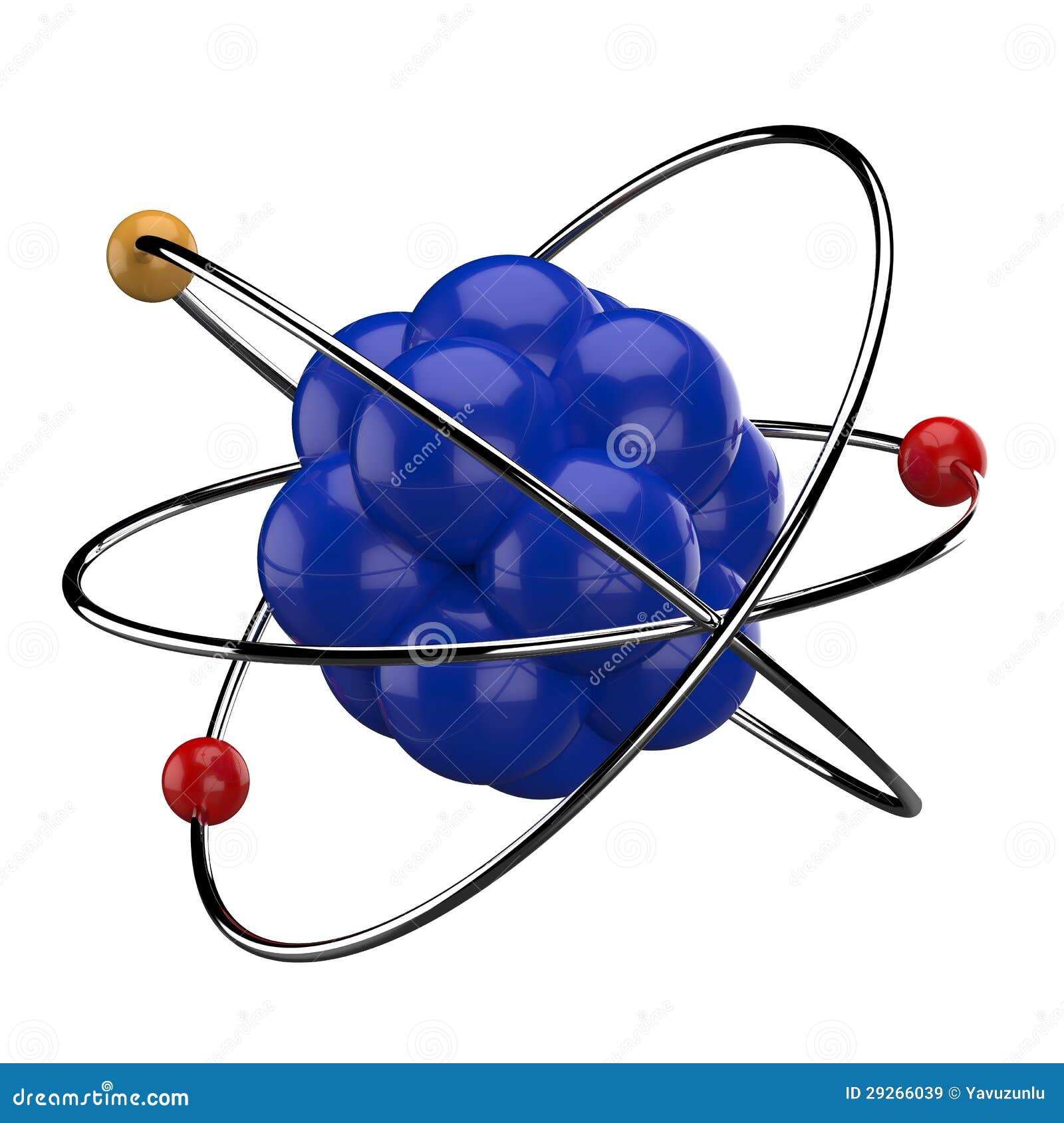 3D Atom stock illustration. Illustration of core, energy - 29266039