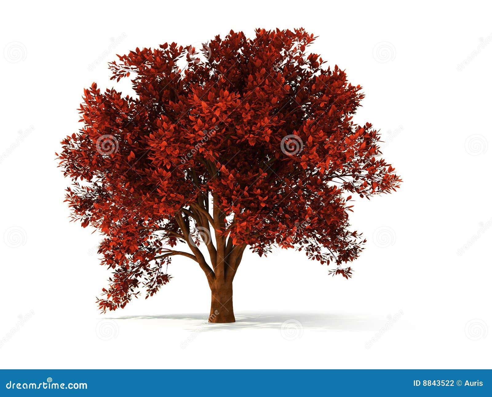 3d autumnal tree stock illustration. Illustration of leaves - 8843522