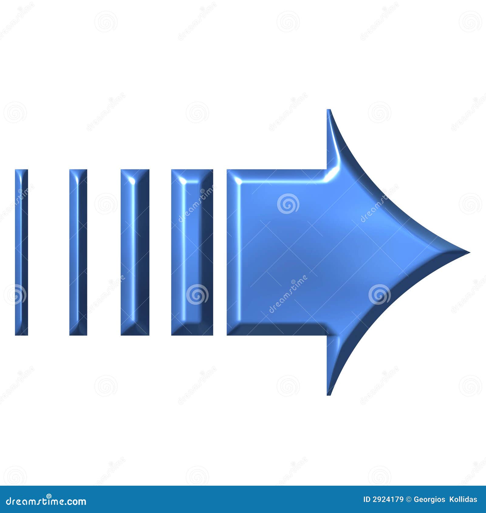 3D Azure Arrow Royalty-Free Stock Image | CartoonDealer.com #2924170