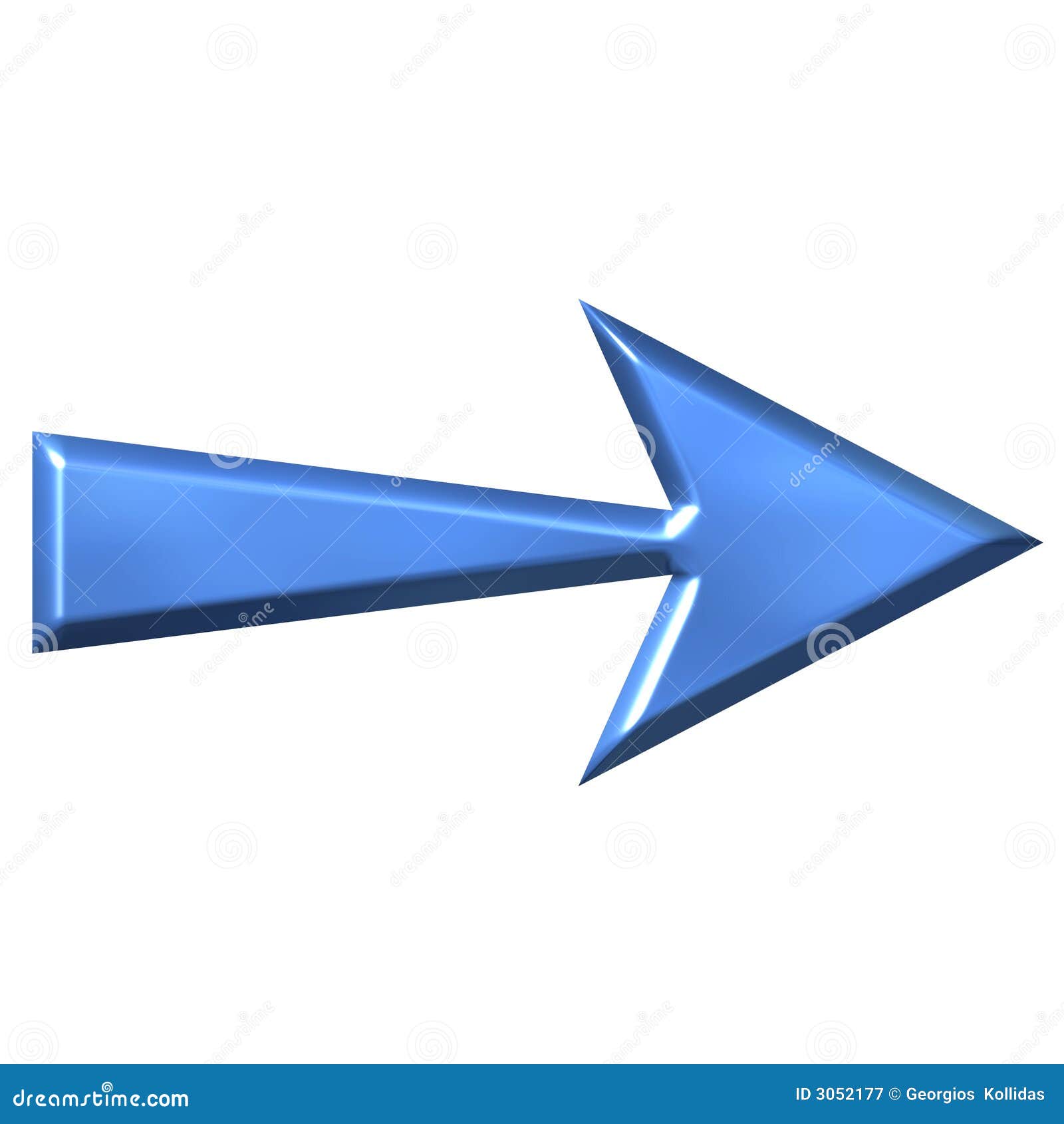 3D Azure Arrow stock illustration. Illustration of button - 3052177