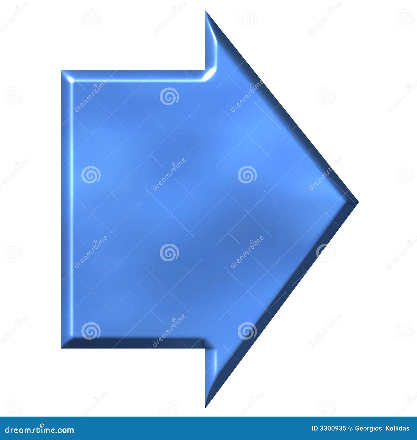 3D Azure Arrow stock illustration. Illustration of funky - 3300935