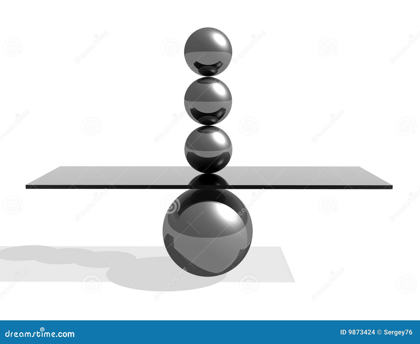3d Balance Abstract Illustration Stock Illustration - Illustration of ...