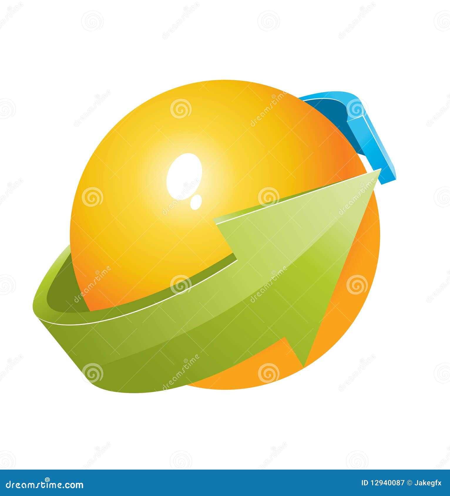 3d Ball with arrows design stock vector. Illustration of global - 12940087
