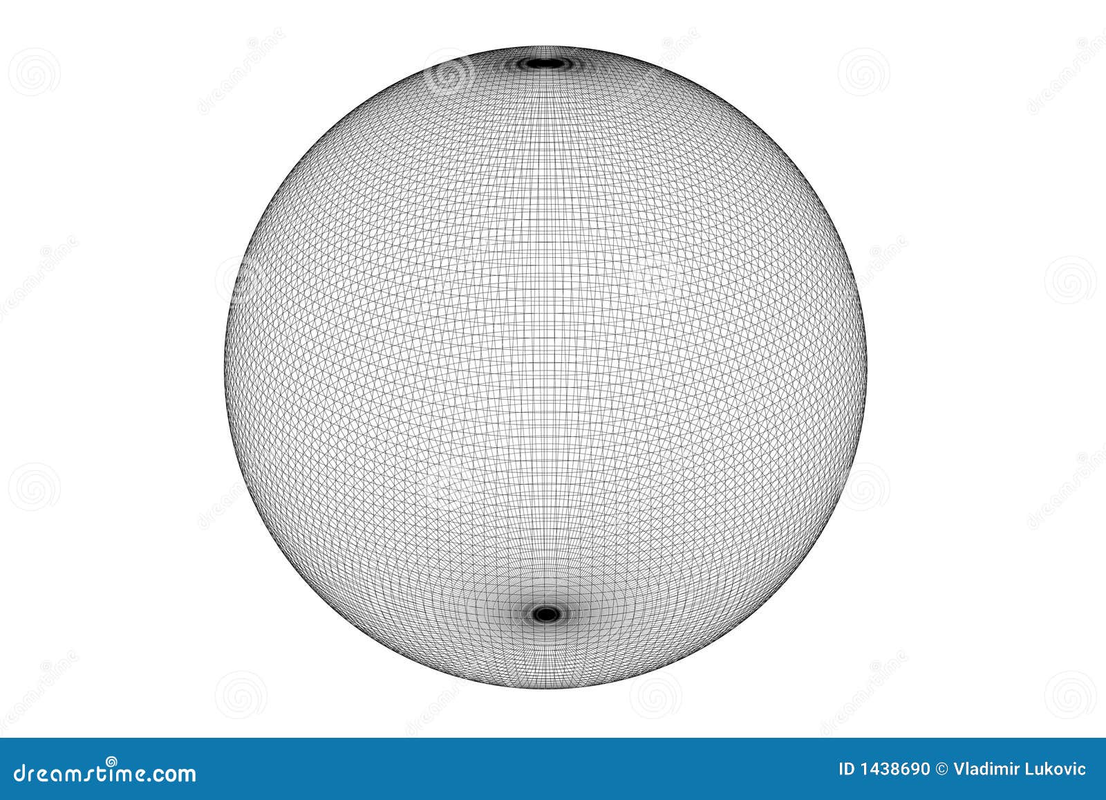 3d ball wireframe stock illustration. Illustration of steel - 1438690